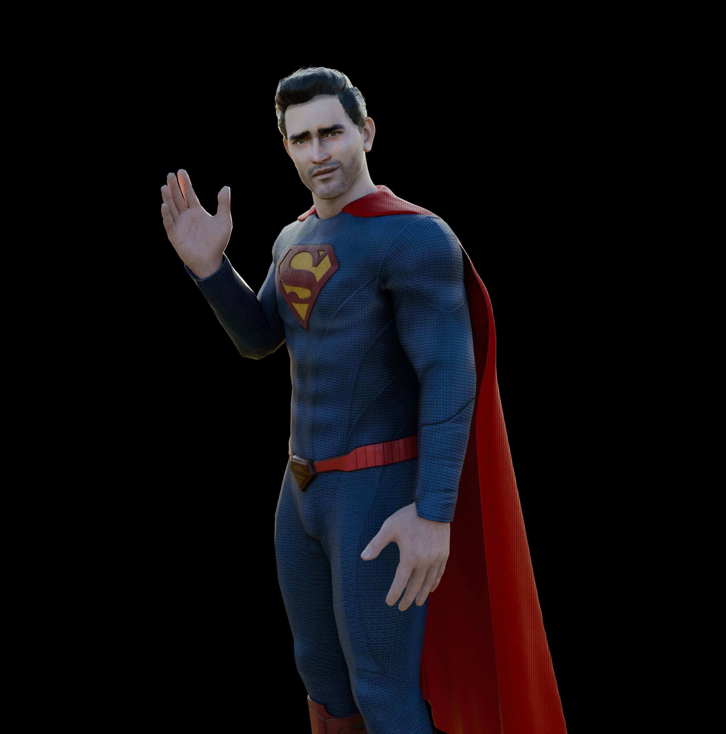 Superman from Superman And Lois CW 3D model animated rigged | CGTrader