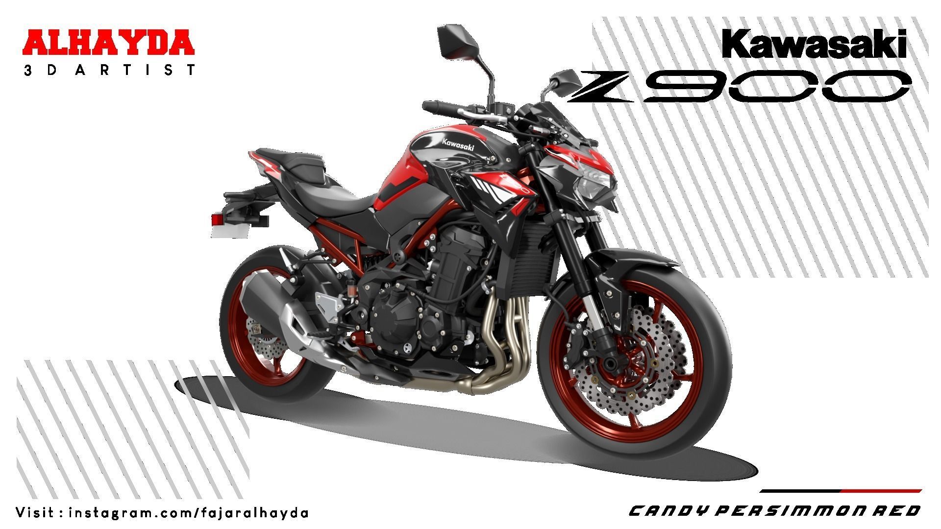 3D model kawasaki Z900 VR / AR / low-poly | CGTrader