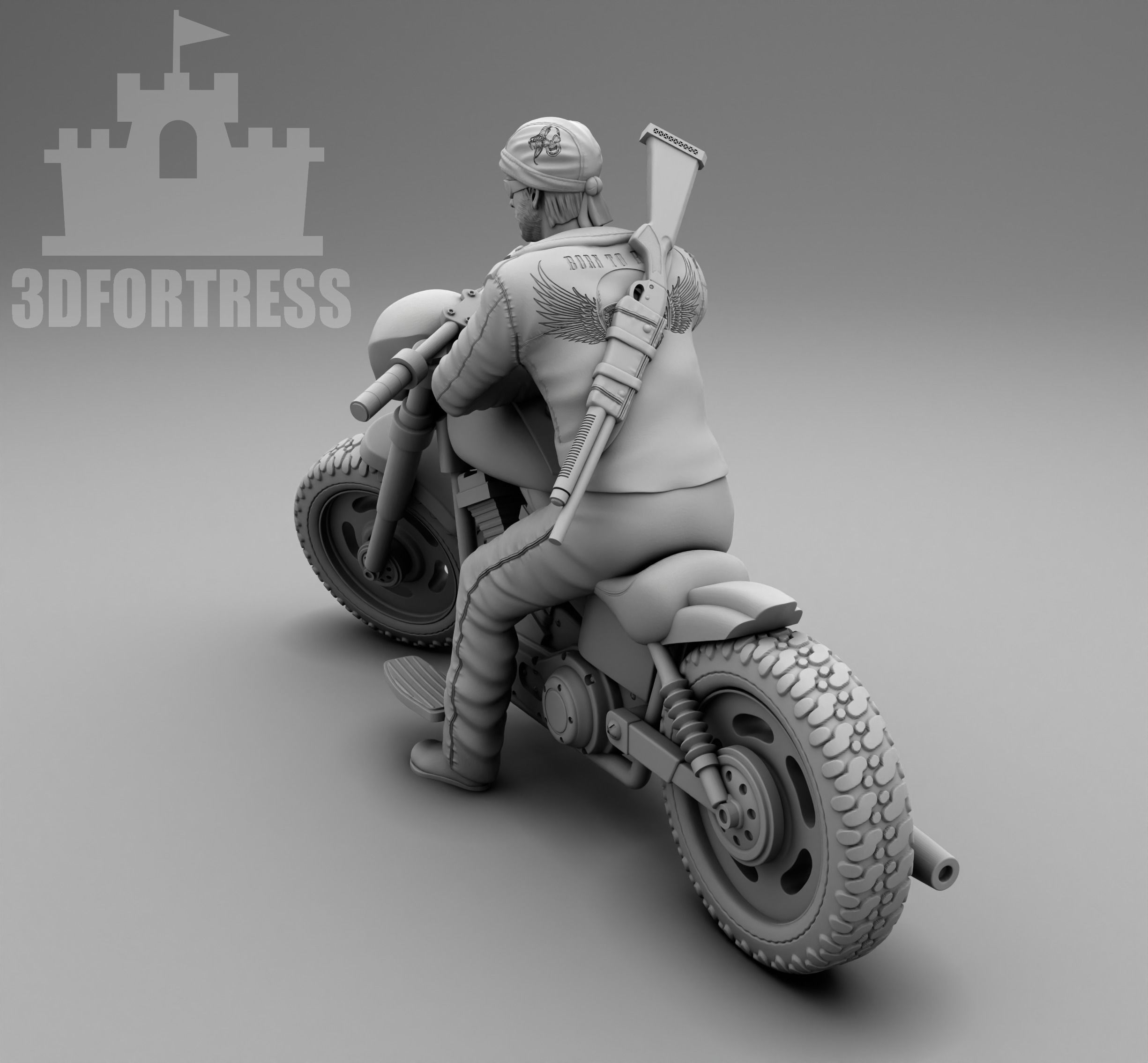 A young biker 3D model 3D printable | CGTrader