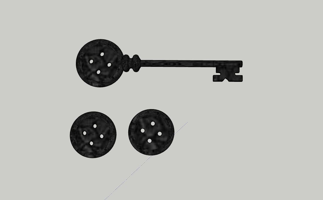 Coraline Button Key free 3D model 3D printable | CGTrader