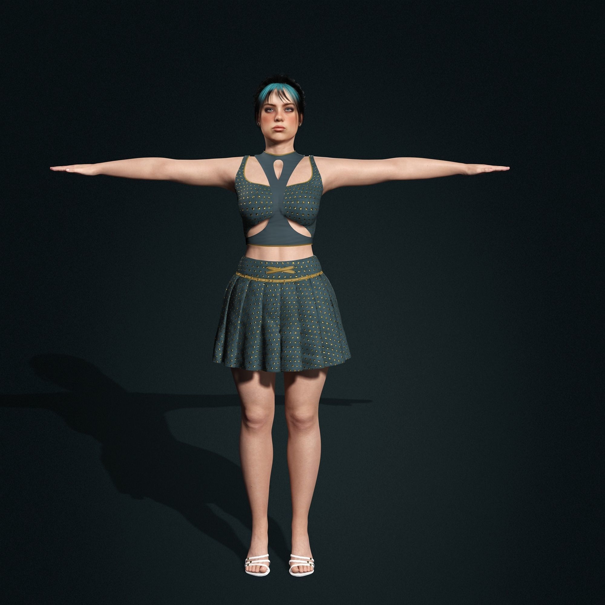 3D model billie Eilish 3D Model - Hyper Realistic VR / AR / low-poly ...