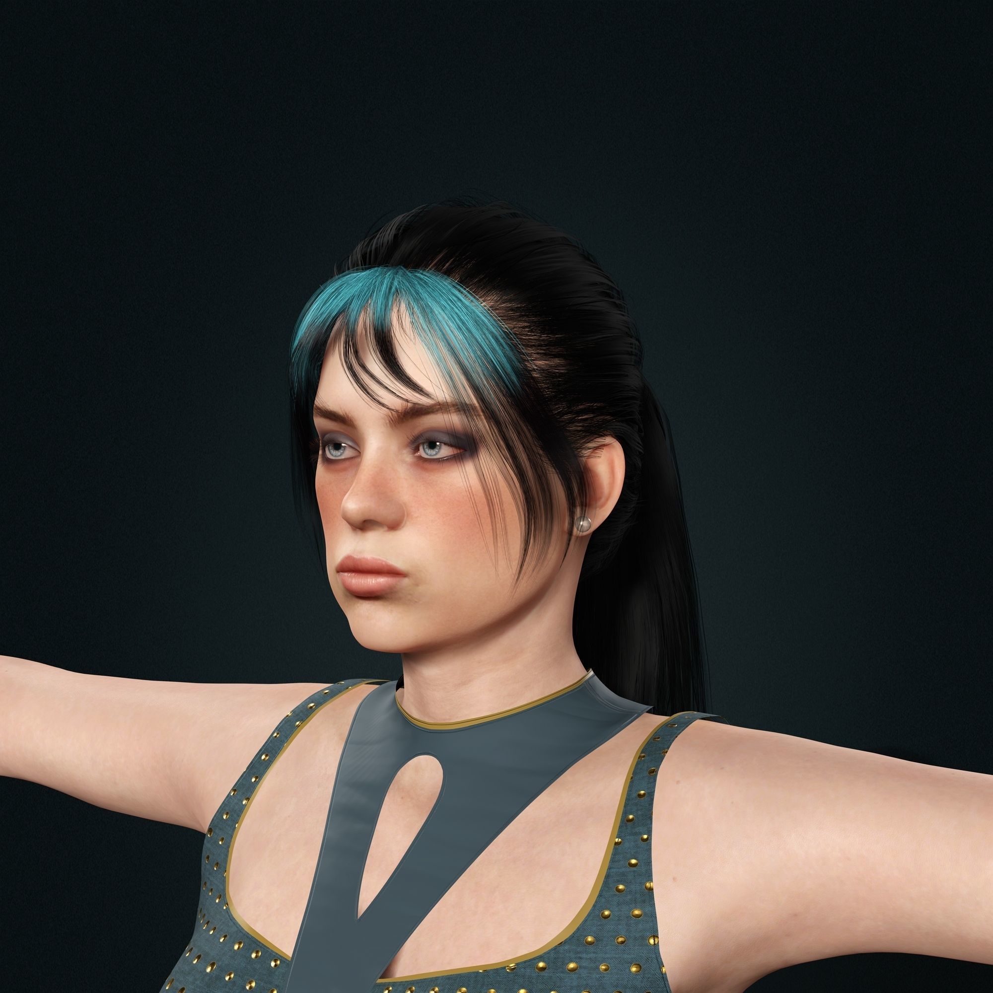 3D model billie Eilish 3D Model - Hyper Realistic VR / AR / low-poly | CGTrader