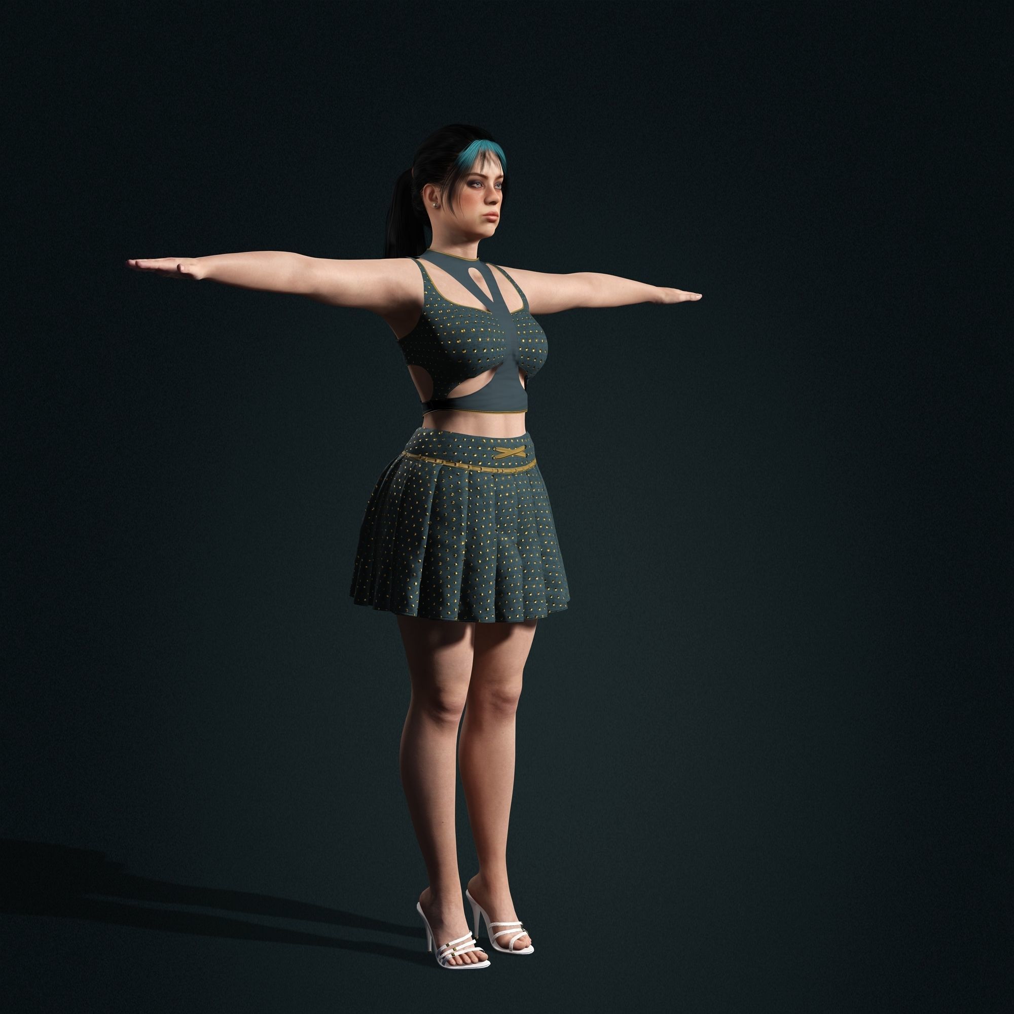 3D model billie Eilish 3D Model - Hyper Realistic VR / AR / low-poly ...