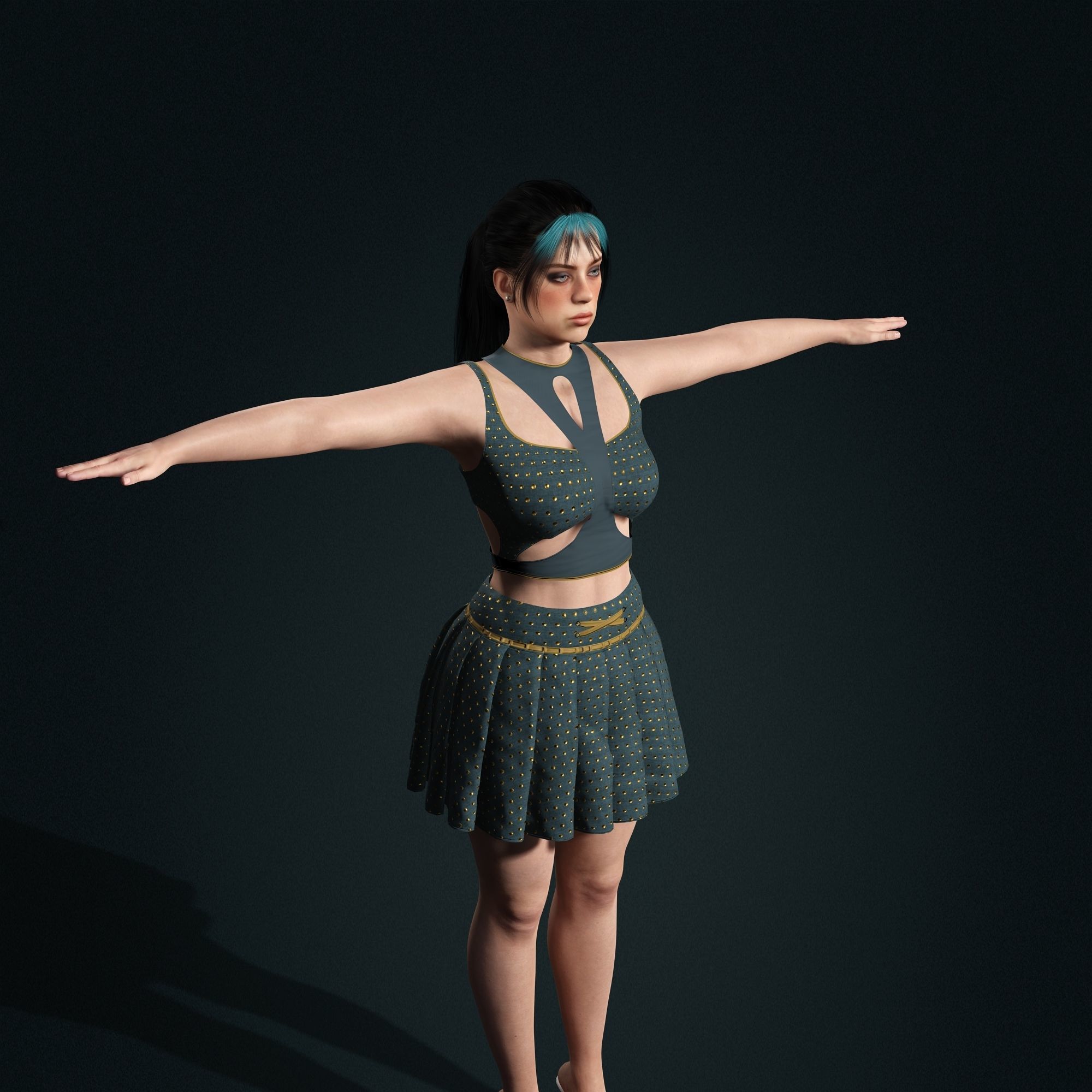 3D model billie Eilish 3D Model - Hyper Realistic VR / AR / low-poly ...