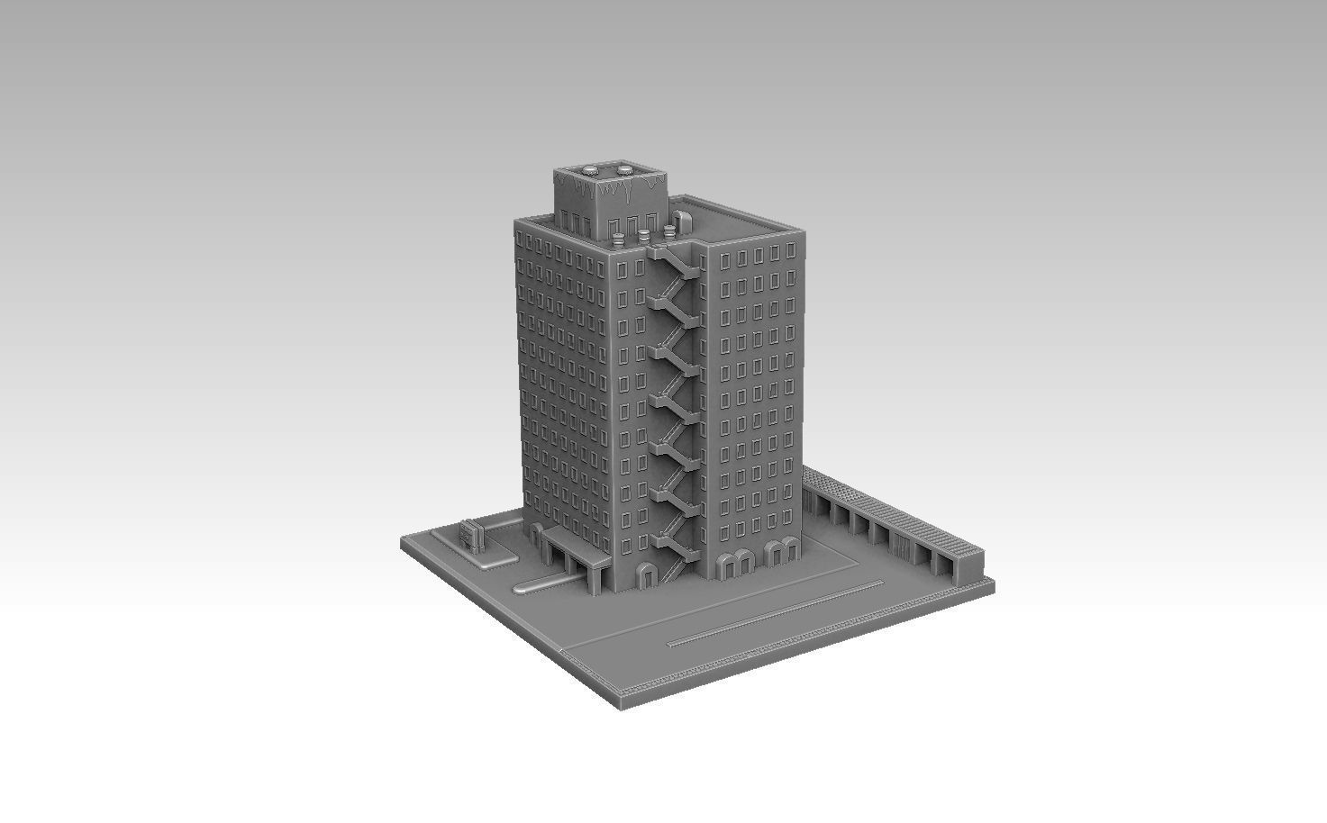 SimCity 2000 Dense Residential Buildings 3D model 3D printable | CGTrader
