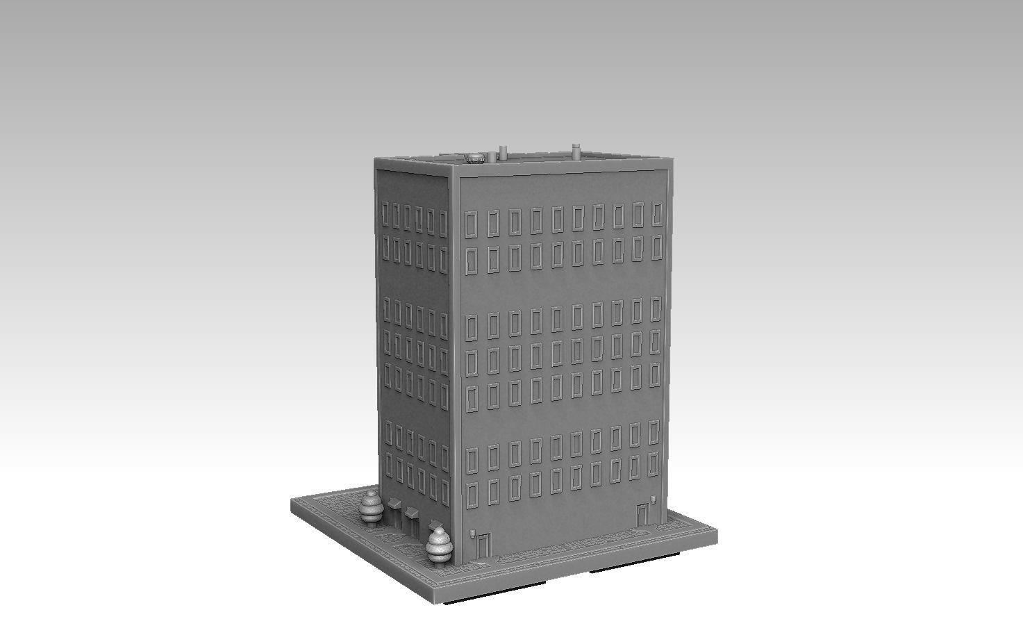SimCity 2000 Dense Residential Buildings 3D model 3D printable | CGTrader