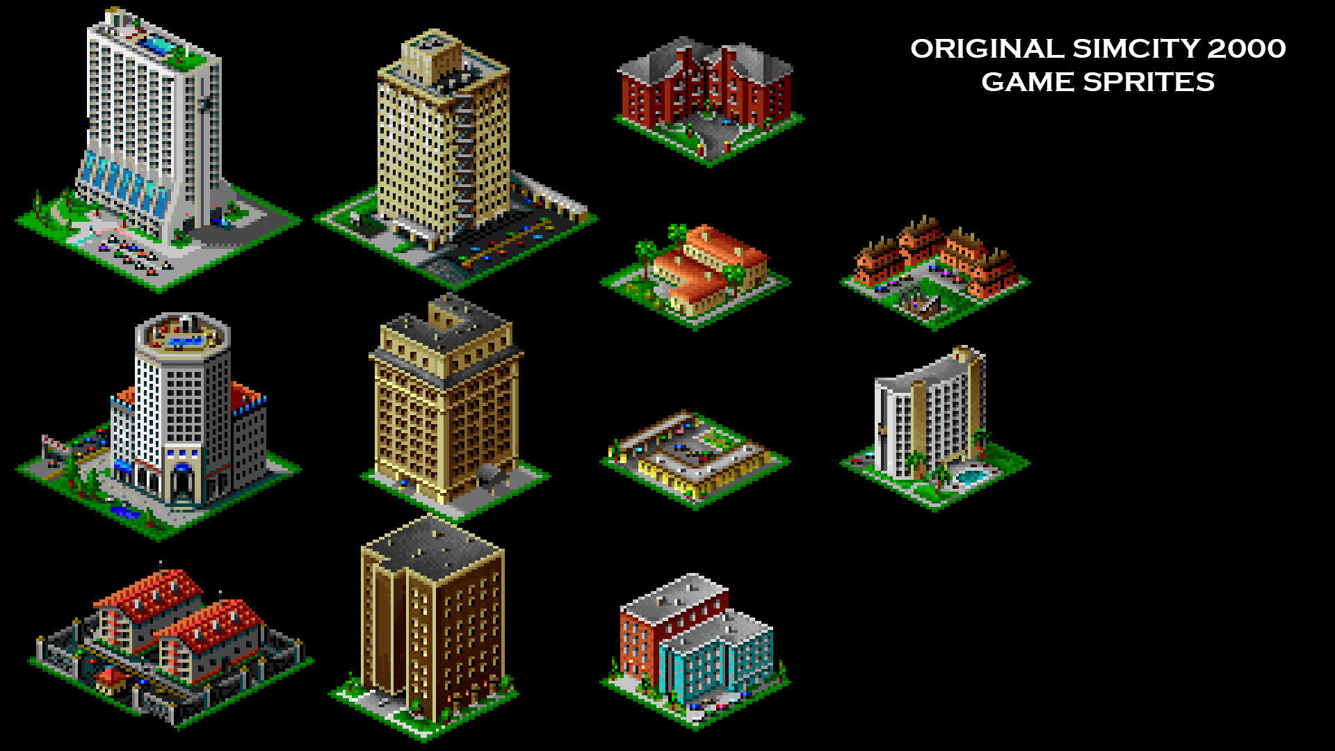SimCity 2000 Dense Residential Buildings 3D model 3D printable | CGTrader