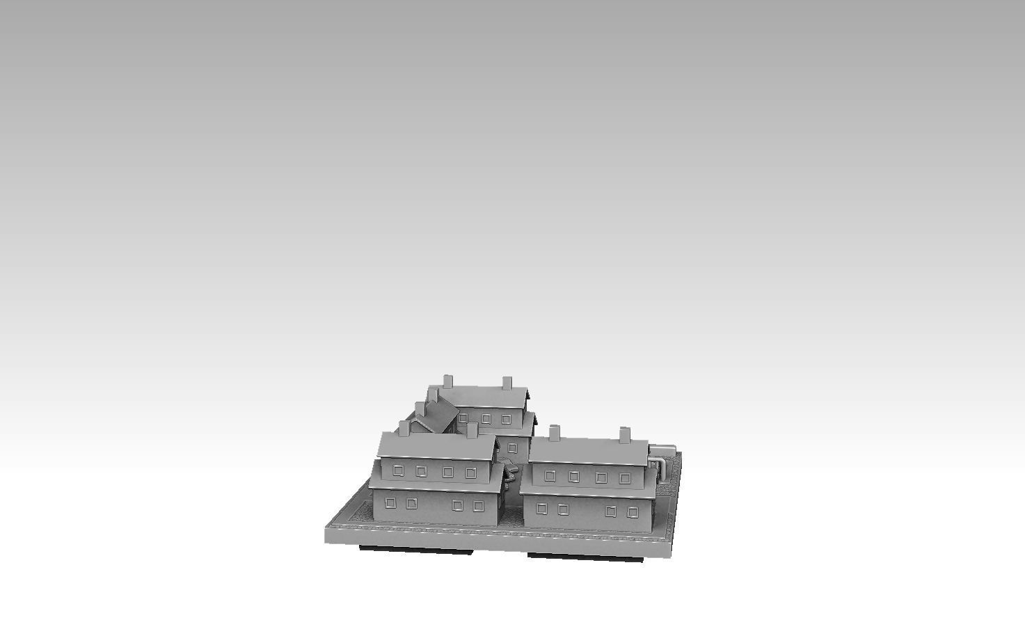 SimCity 2000 Dense Residential Buildings 3D model 3D printable | CGTrader