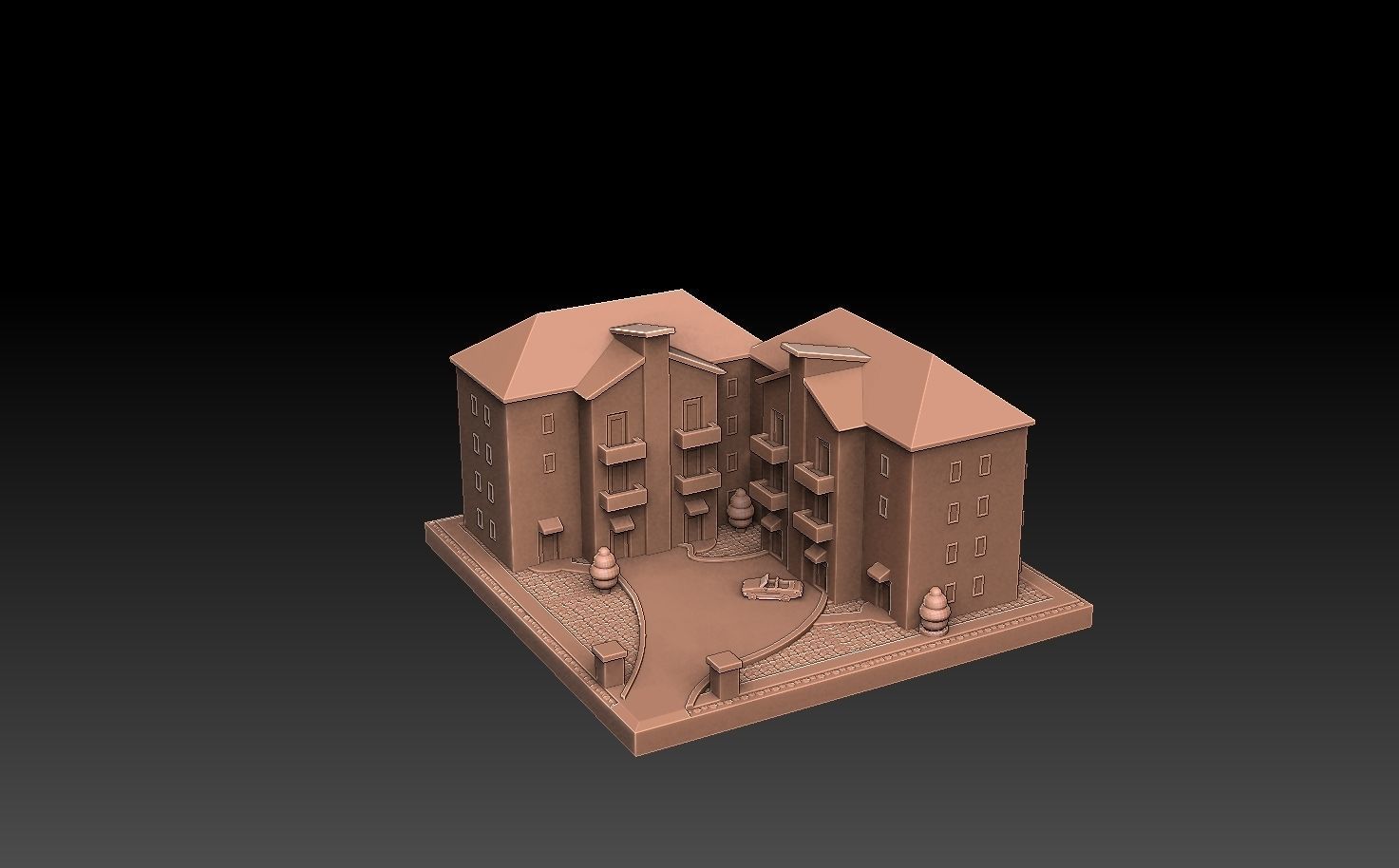 SimCity 2000 Dense Residential Buildings 3D model 3D printable | CGTrader