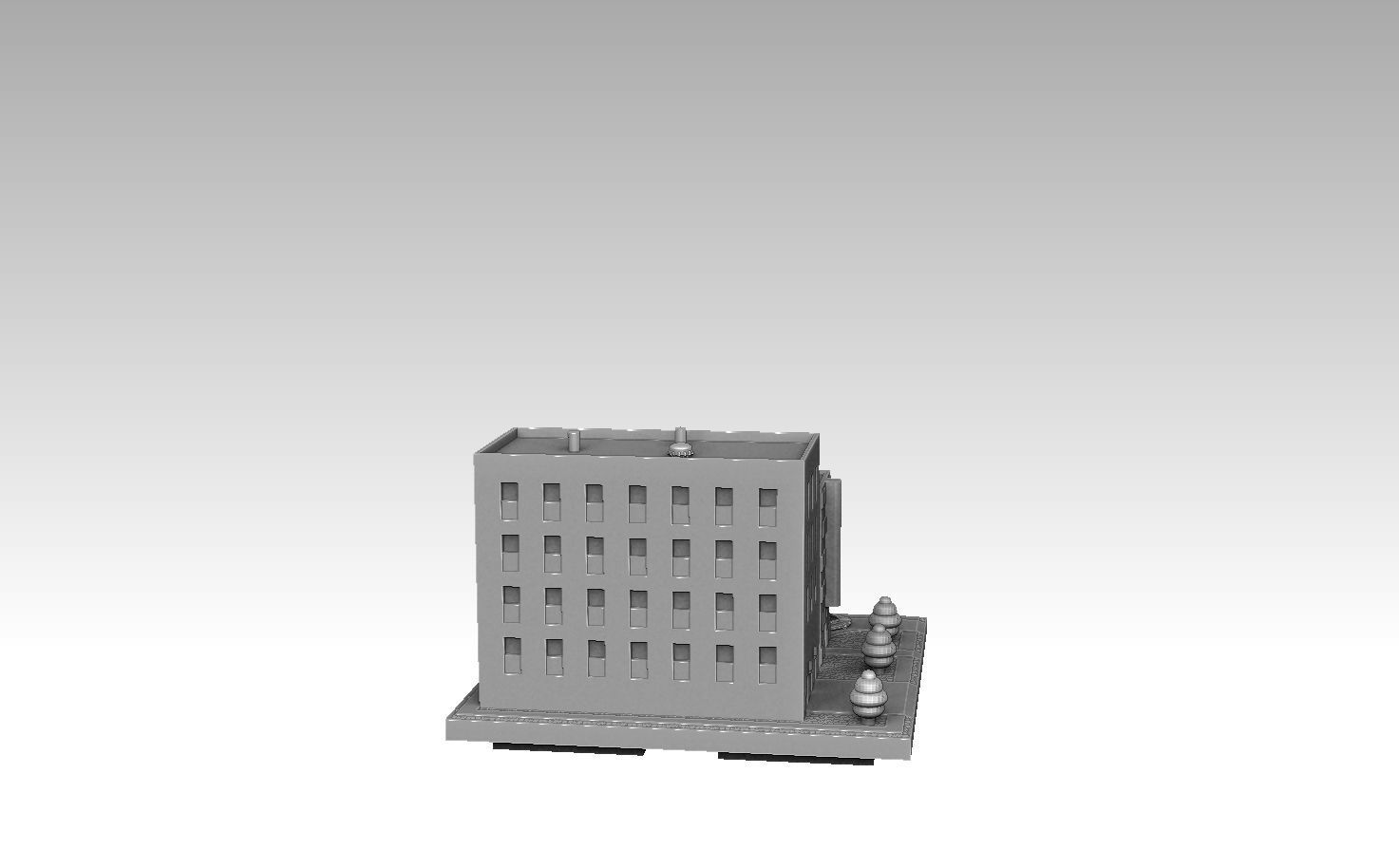 SimCity 2000 Dense Residential Buildings 3D model 3D printable | CGTrader