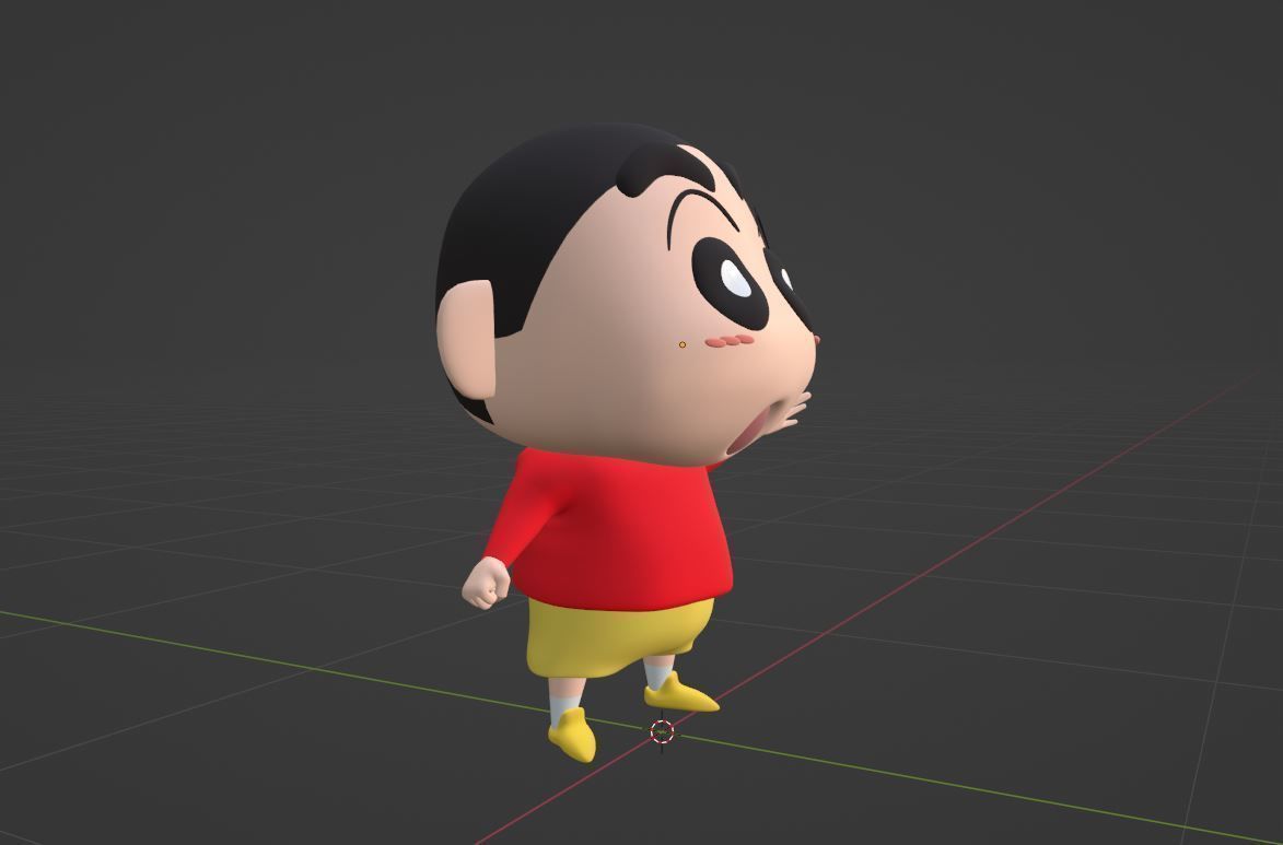 Shinchan - Crayon Shinchan 3D model rigged | CGTrader