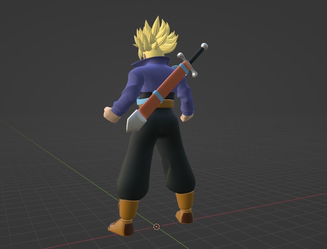 Trunks Future - Dragonball 3D model rigged | CGTrader