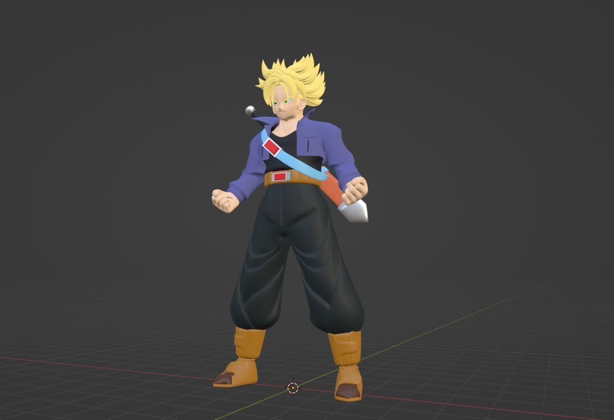 Trunks Future - Dragonball 3D model rigged | CGTrader