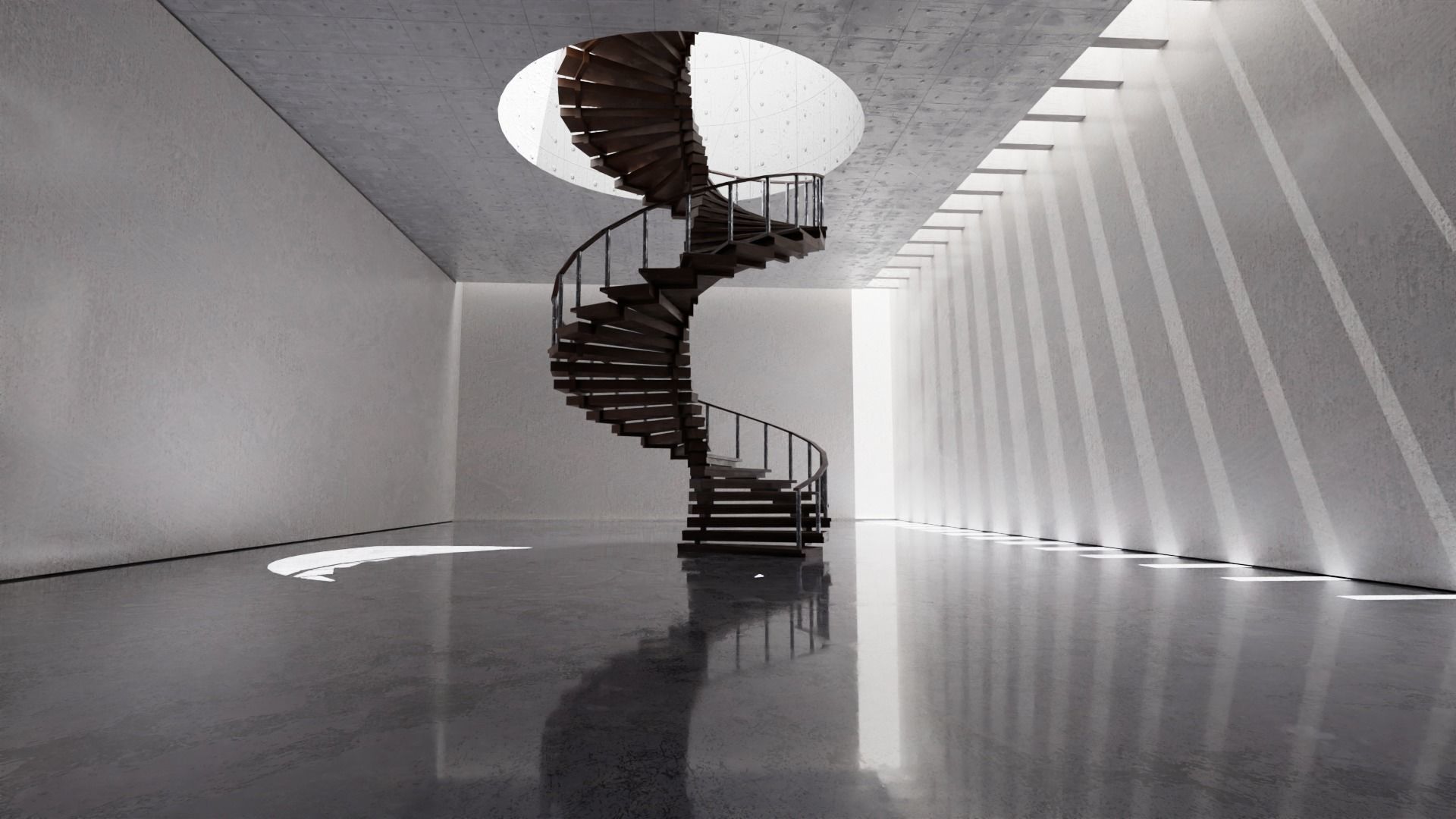 architectural stairs view Blend free 3D model | CGTrader