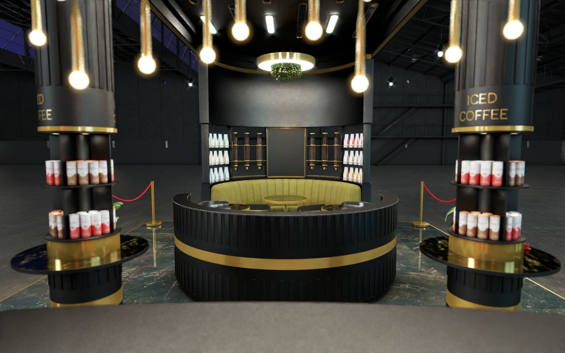 3D coffee roasting trade show booth design 3D model | CGTrader