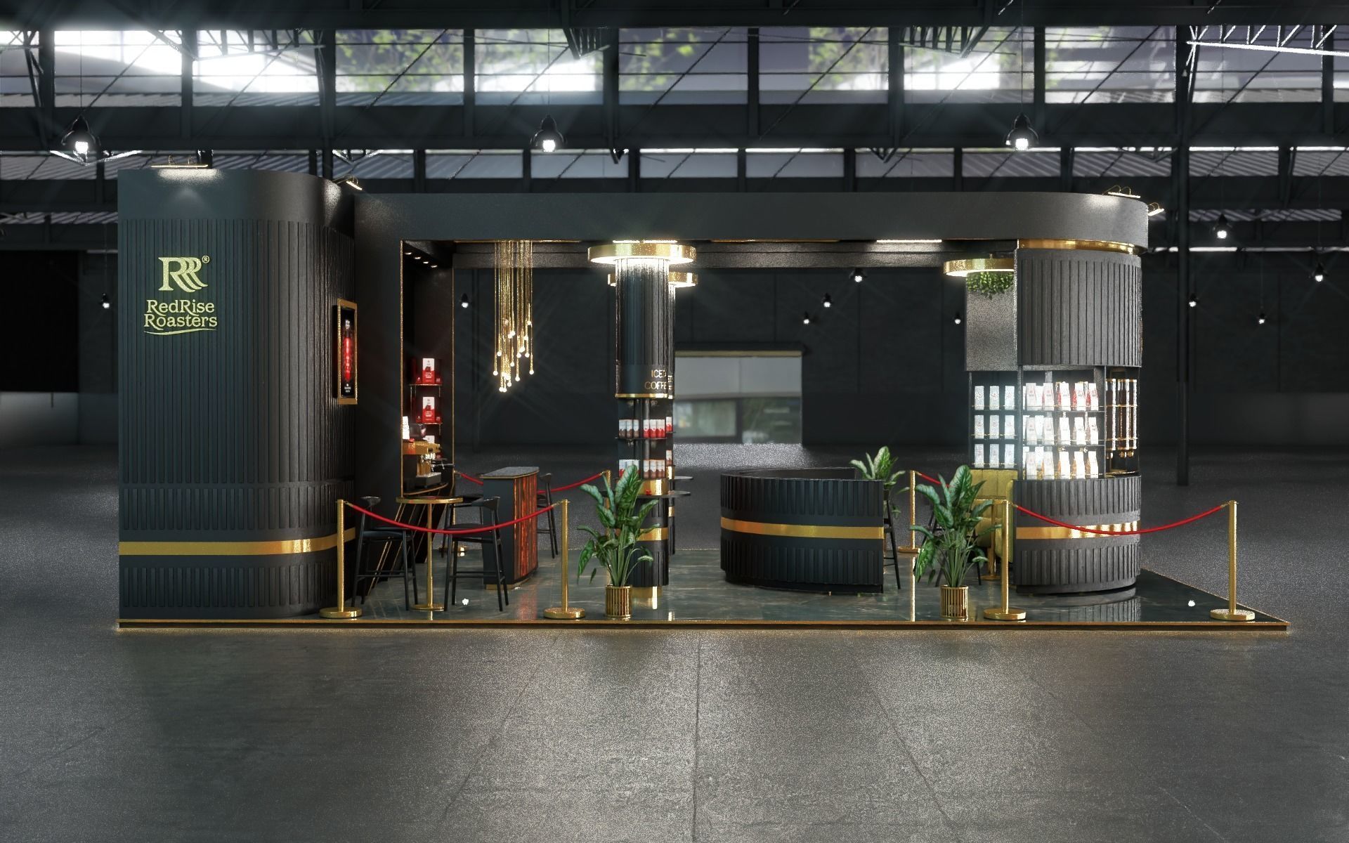 3D coffee roasting trade show booth design 3D model | CGTrader