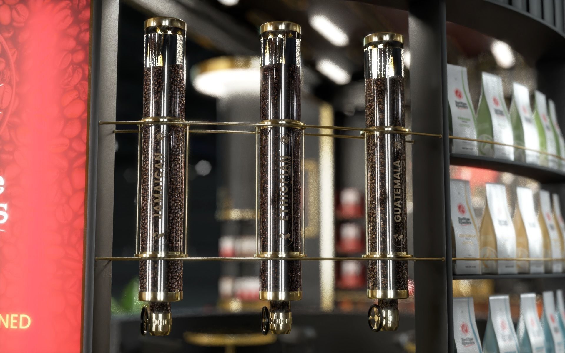 3D coffee roasting trade show booth design 3D model | CGTrader