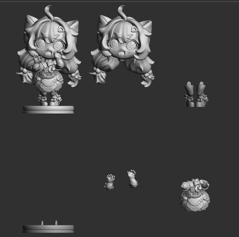 Encore Chibi Figure Wuthering Waves 3D model 3D printable | CGTrader