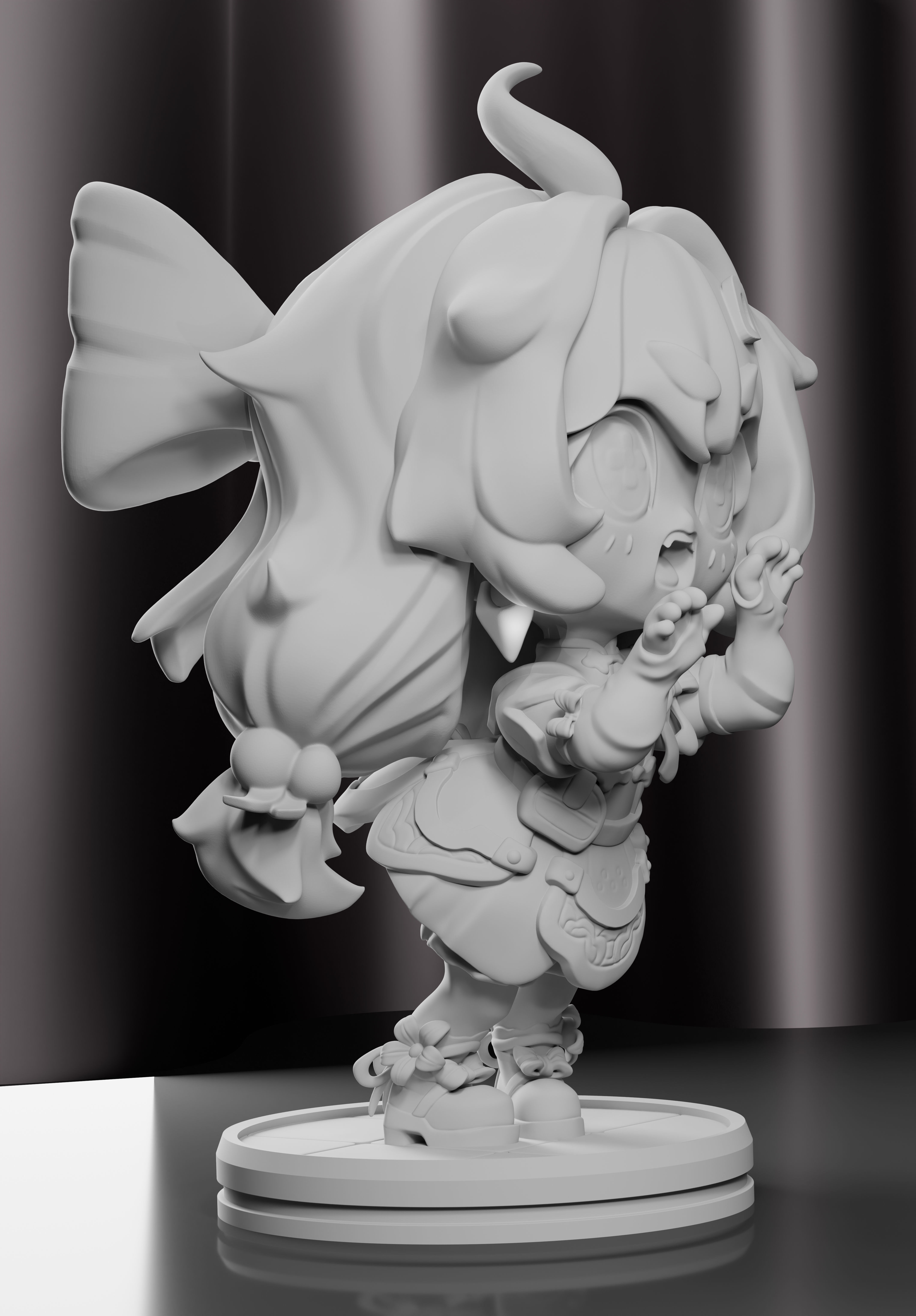 Encore Chibi Figure Wuthering Waves 3D model 3D printable | CGTrader