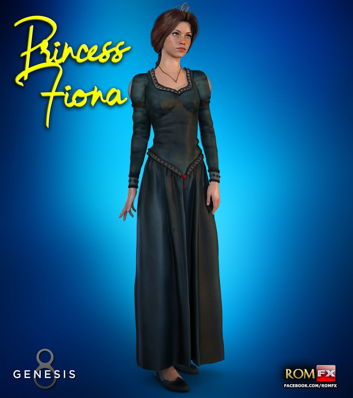 RFX Princess Fiona Human For G8F And G81F 3D model rigged | CGTrader