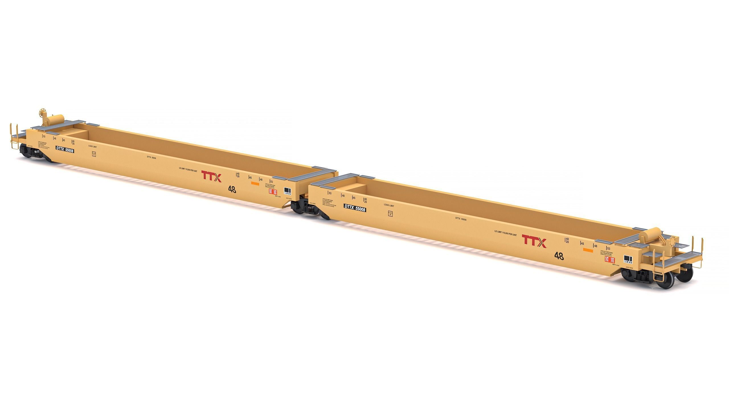 Double Stack Railcar TTX 3D model | CGTrader