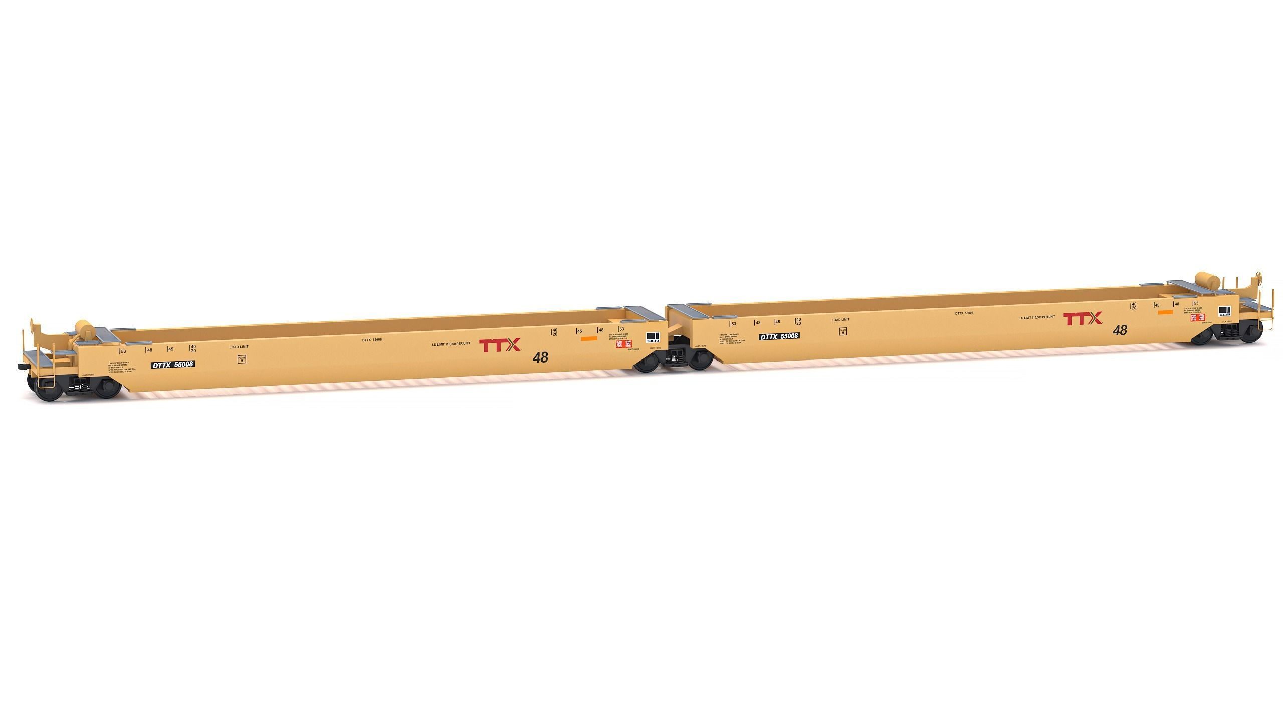 Double Stack Railcar TTX 3D model | CGTrader