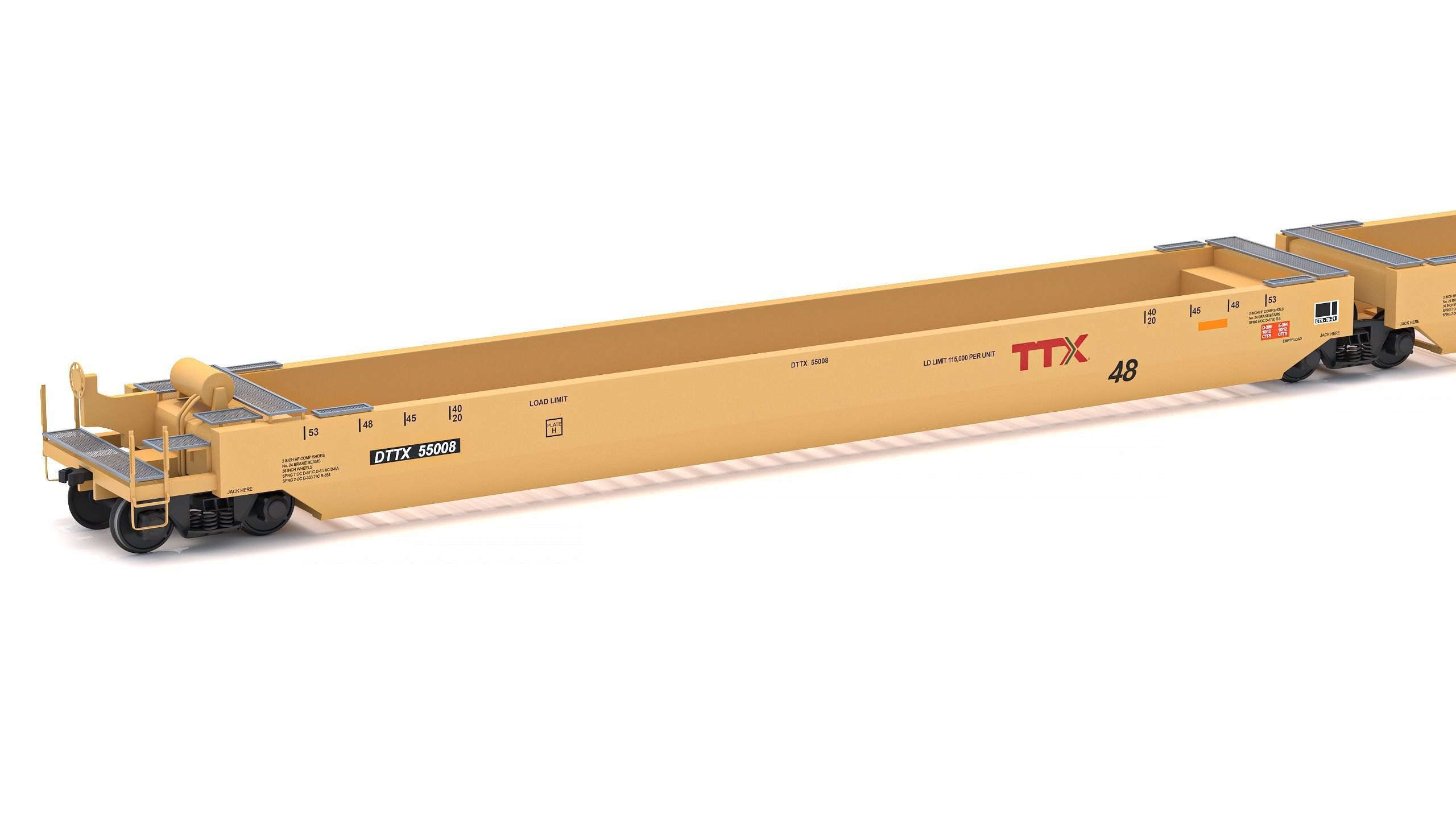 Double Stack Railcar TTX 3D model | CGTrader