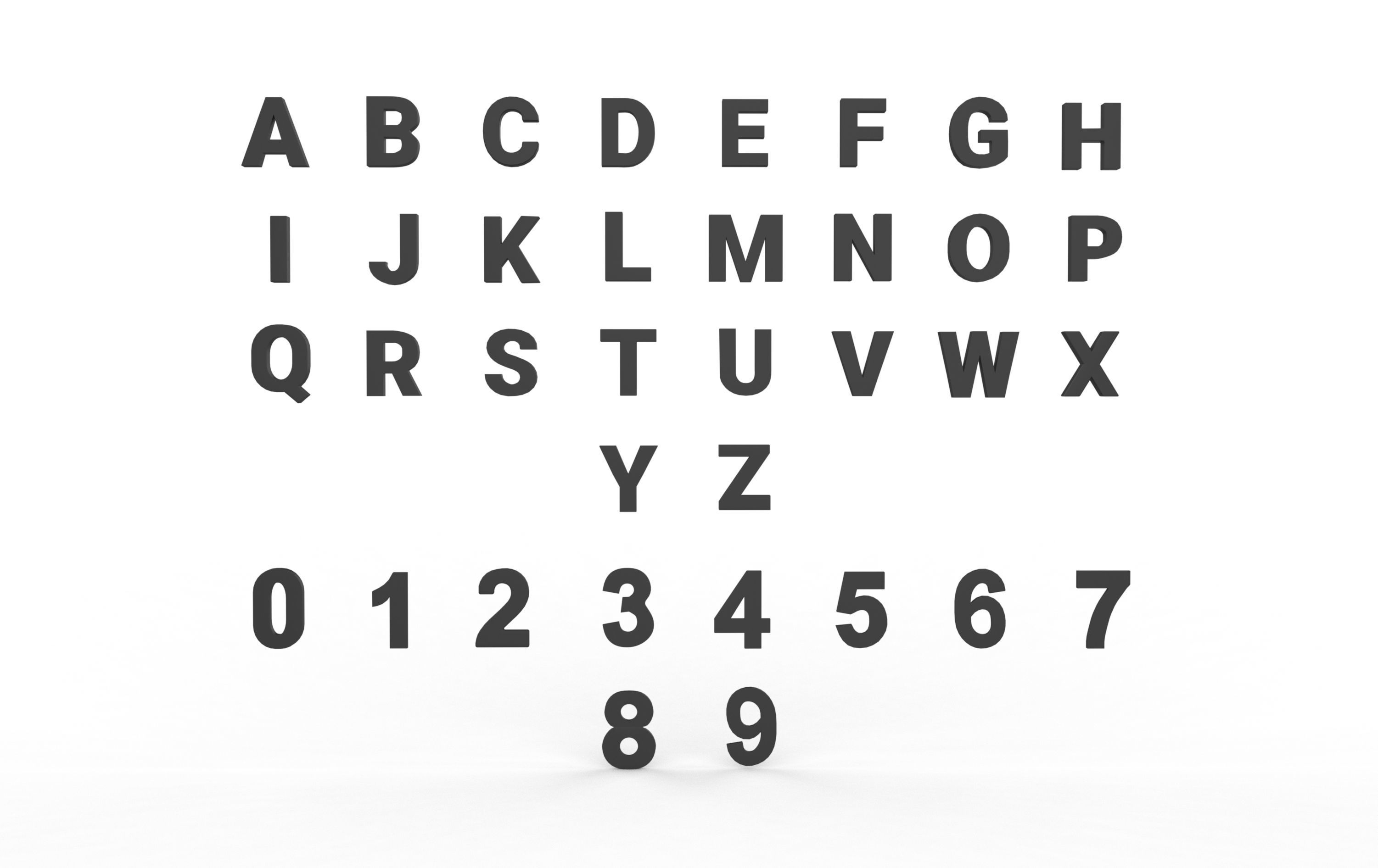 A to z English alphabet 3D model animated | CGTrader