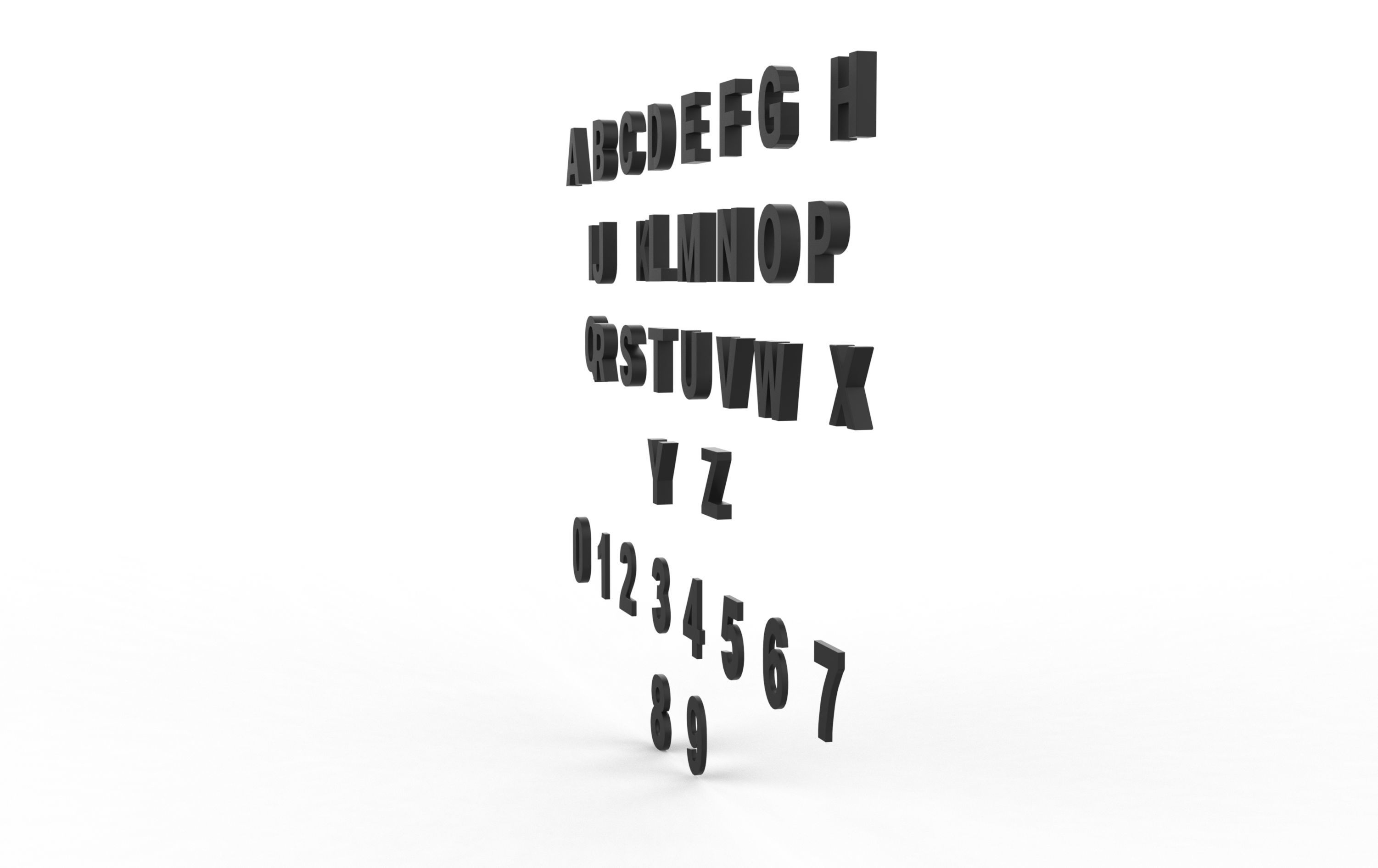 A to z English alphabet 3D model animated | CGTrader