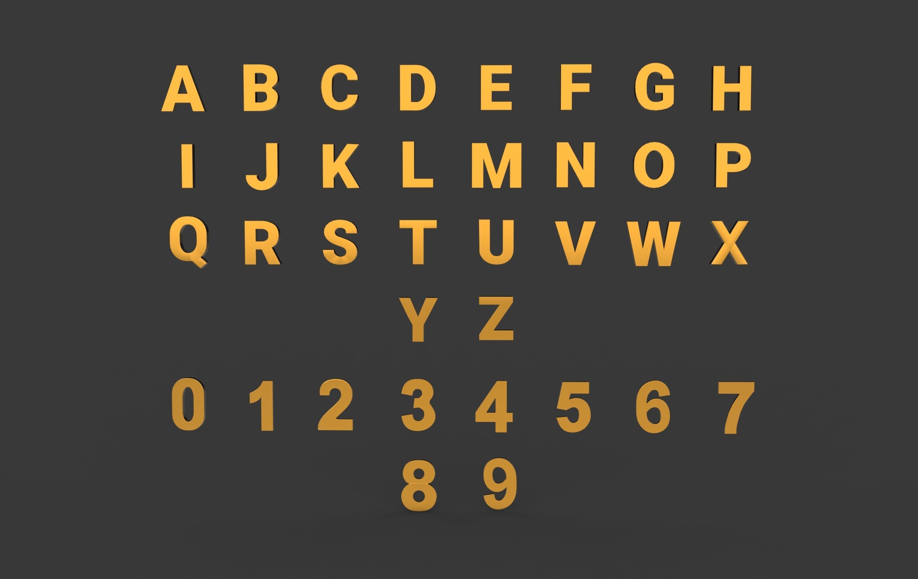 A to z English alphabet 3D model animated | CGTrader