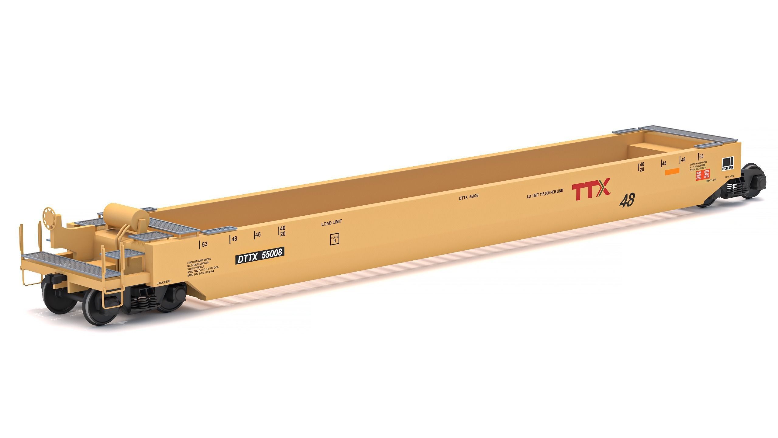 Husky Stack Railcar TTX 3D model | CGTrader