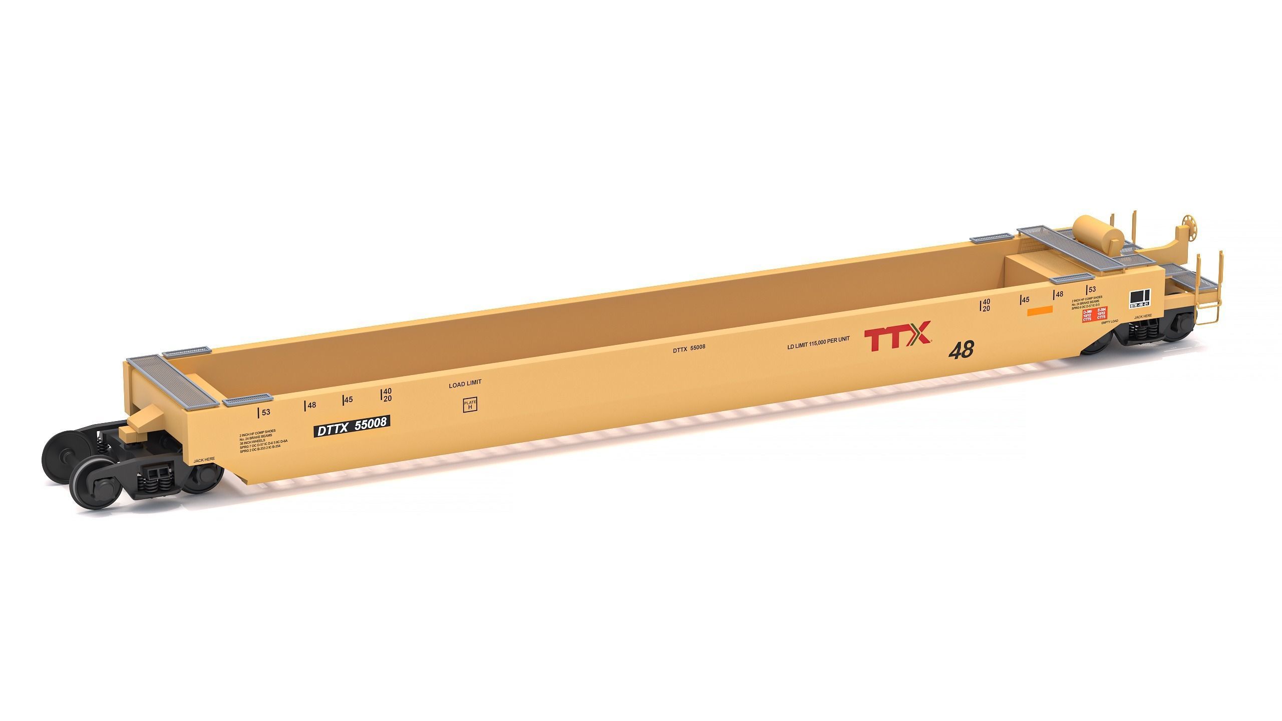 Husky Stack Railcar TTX 3D model | CGTrader