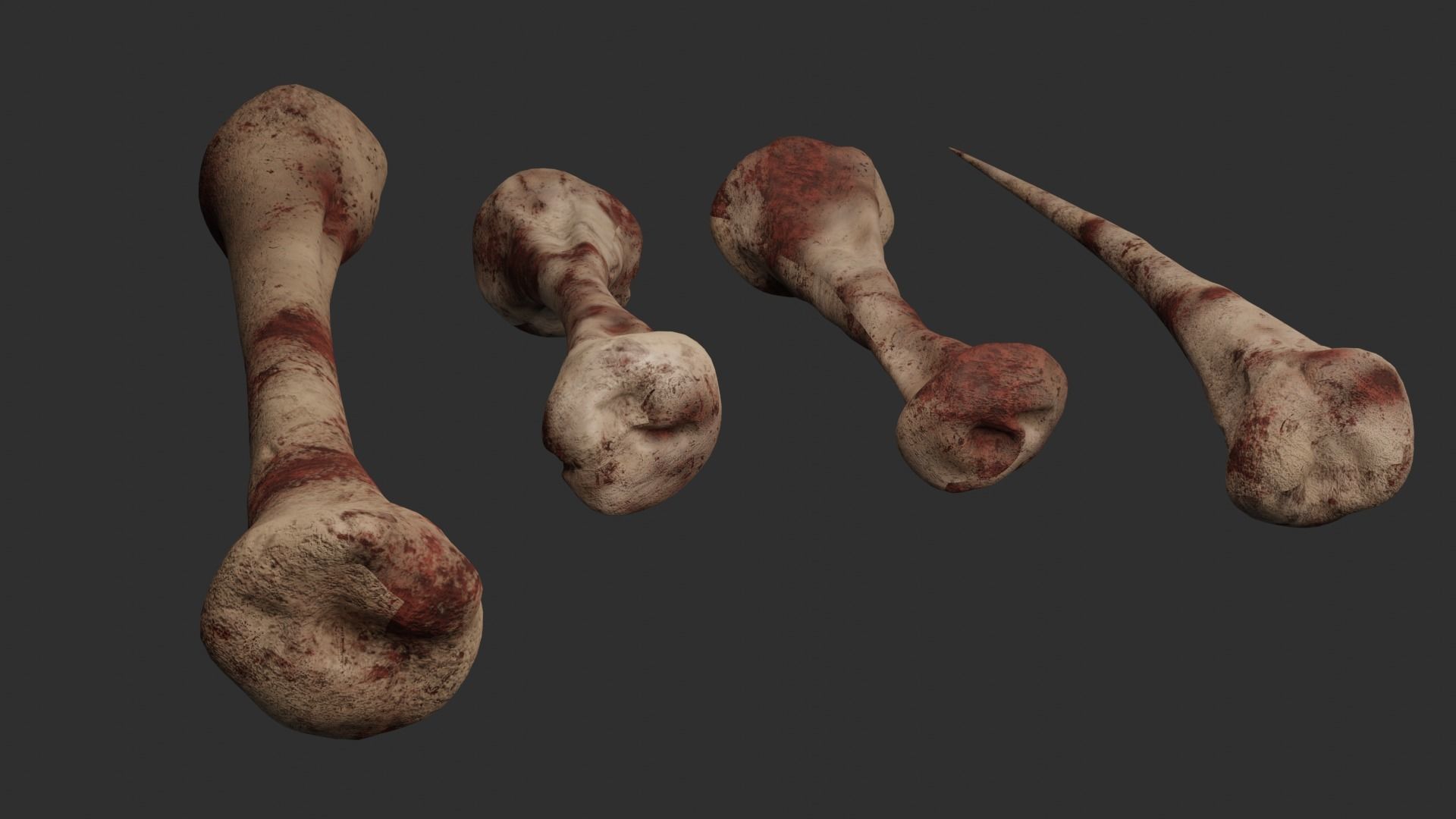 Bloody Chicken Bones 3D model | CGTrader