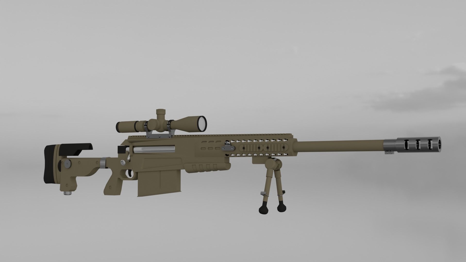 KSr50 sniper rifle 3D model | CGTrader