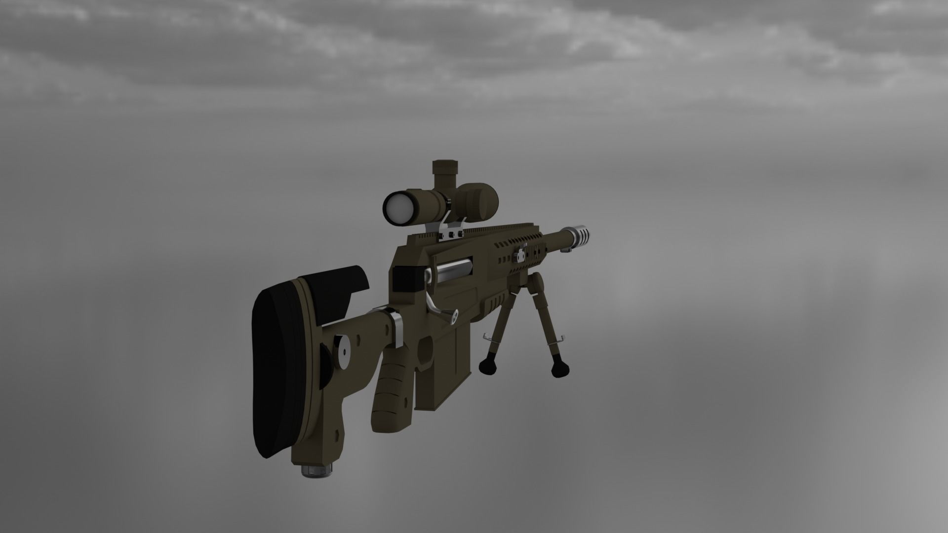 KSr50 sniper rifle 3D model | CGTrader