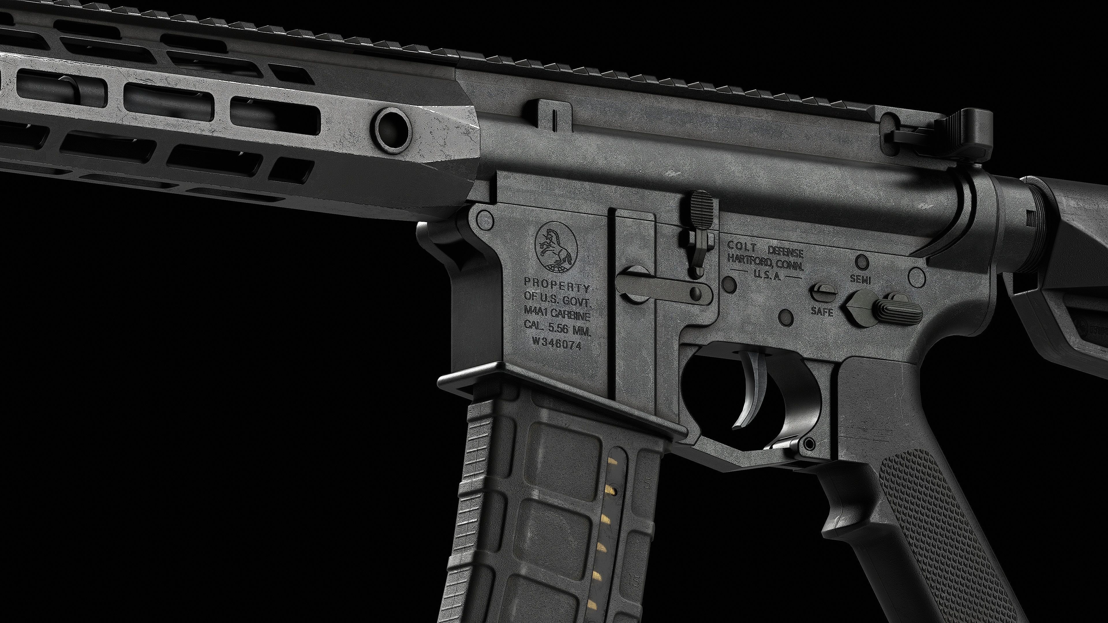 3D model AR 15 Colt VR / AR / low-poly | CGTrader