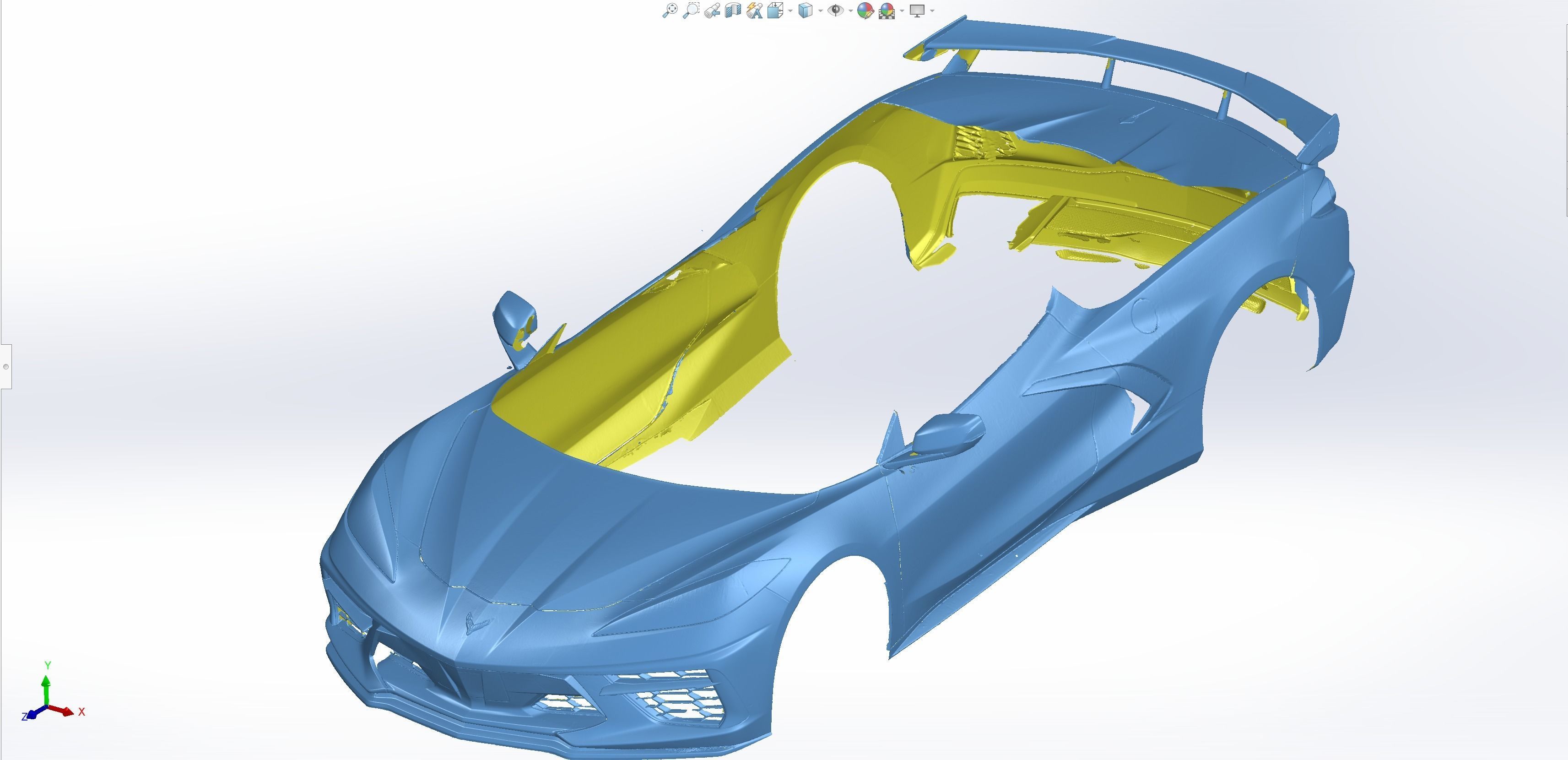 Chevrolet Corvette C8 3D Scan 3D model 3D printable | CGTrader