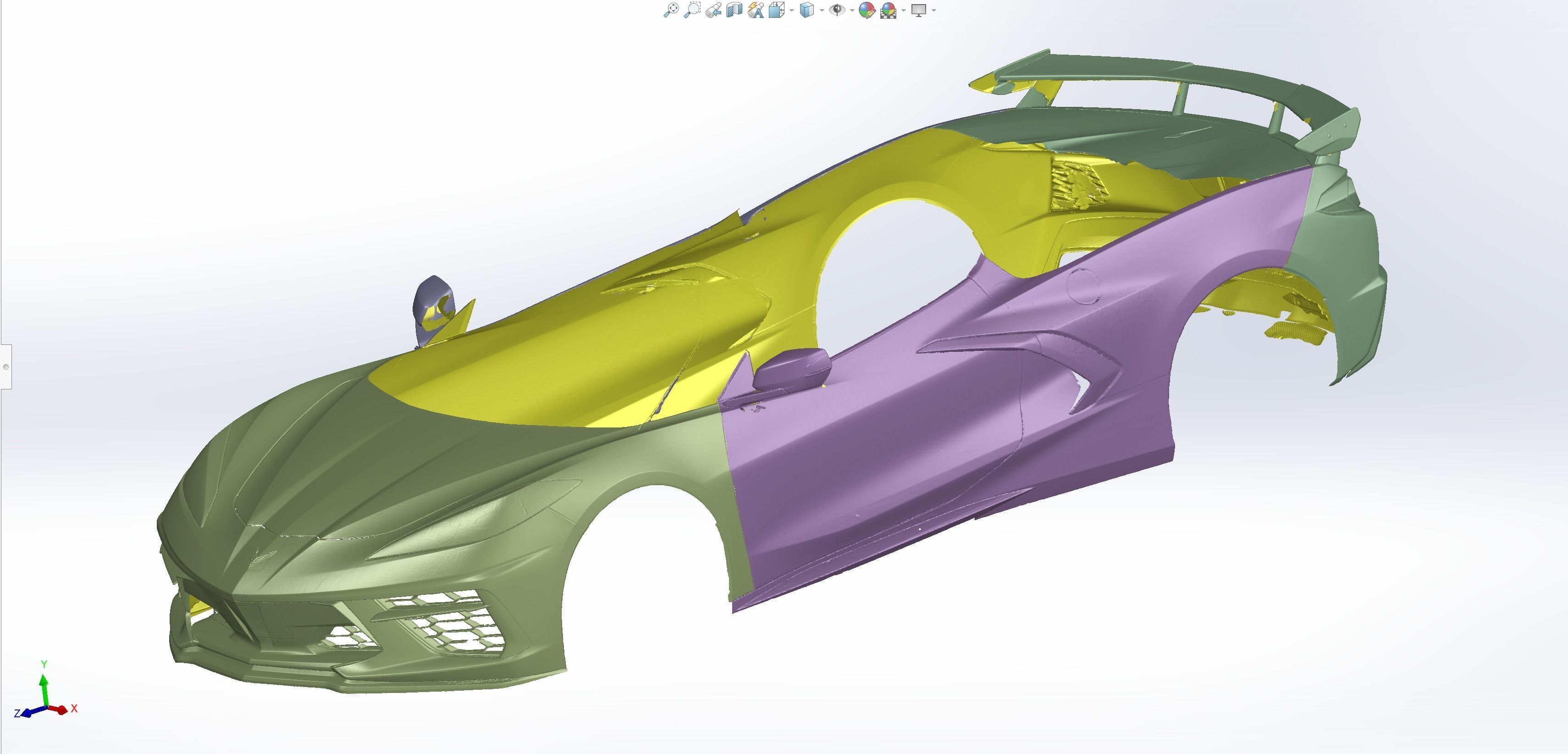 Chevrolet Corvette C8 3D Scan 3D model 3D printable | CGTrader
