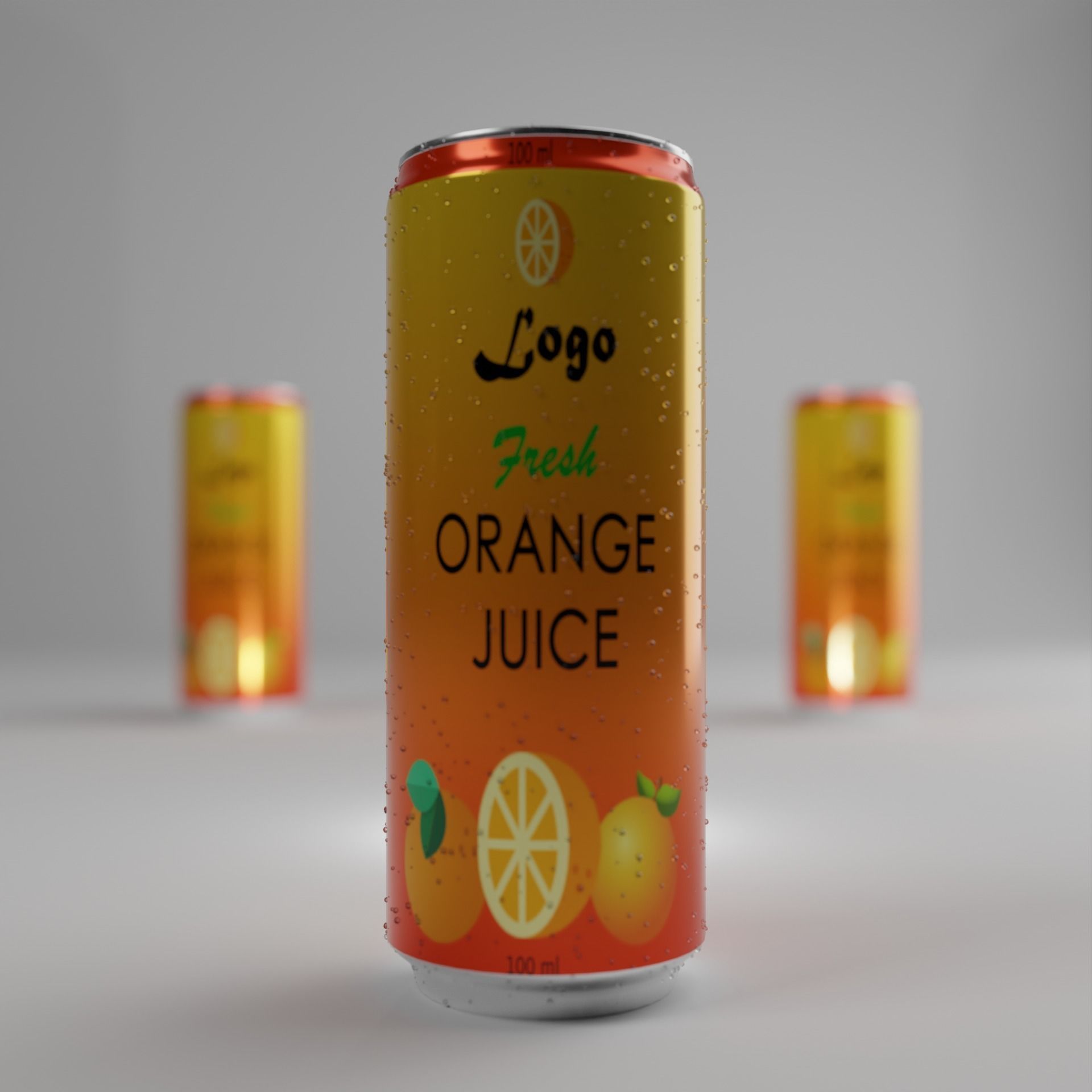Orange Juice Can Free free 3D model | CGTrader