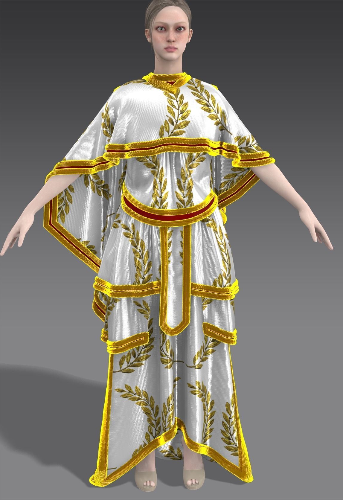 3D model Elegant Roman Robe 3D Model VR / AR / low-poly | CGTrader