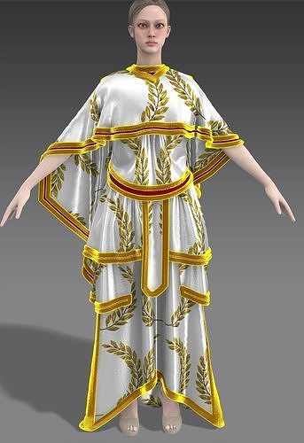 3D model Elegant Roman Robe 3D Model VR / AR / low-poly | CGTrader