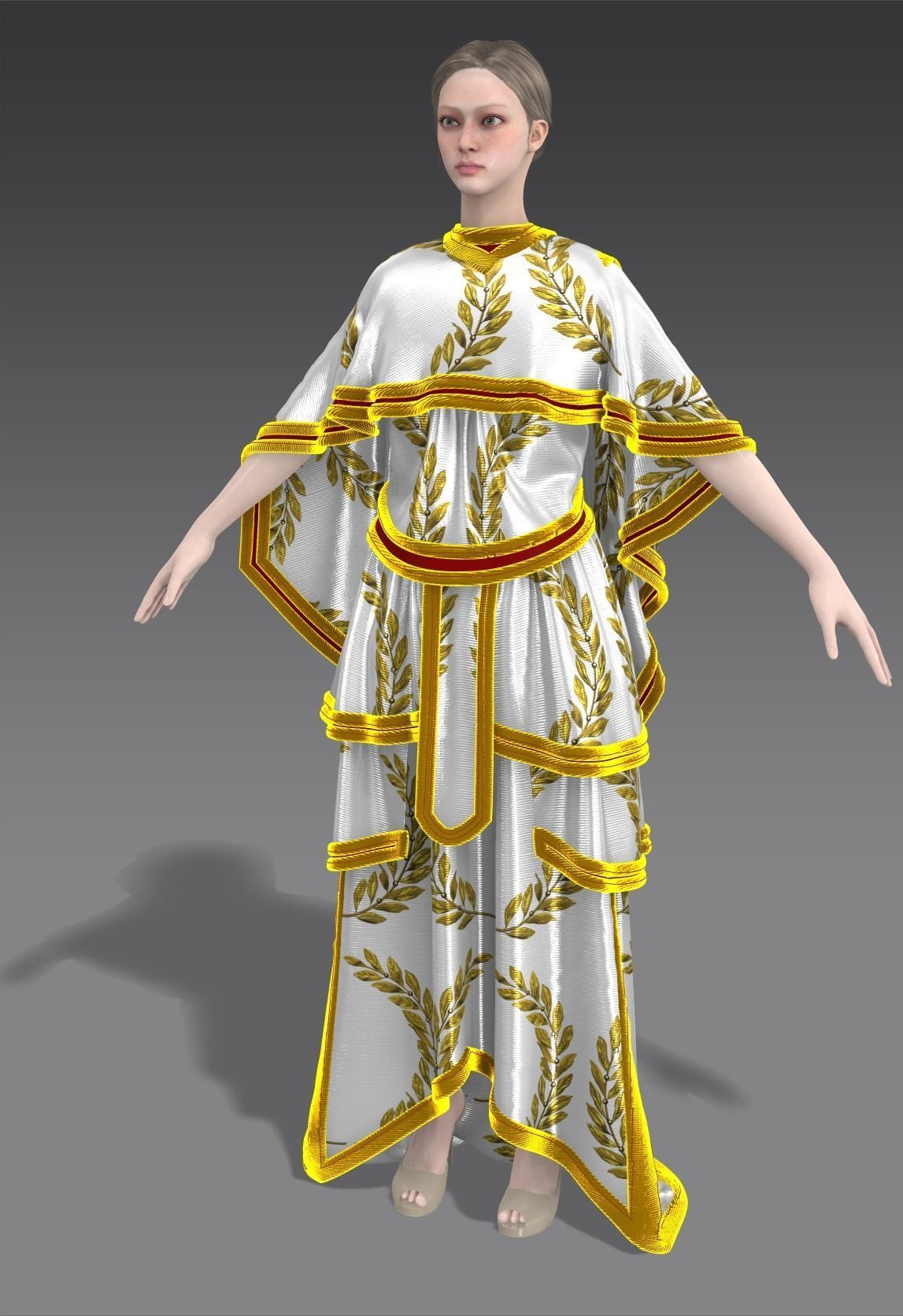 3D model Elegant Roman Robe 3D Model VR / AR / low-poly | CGTrader