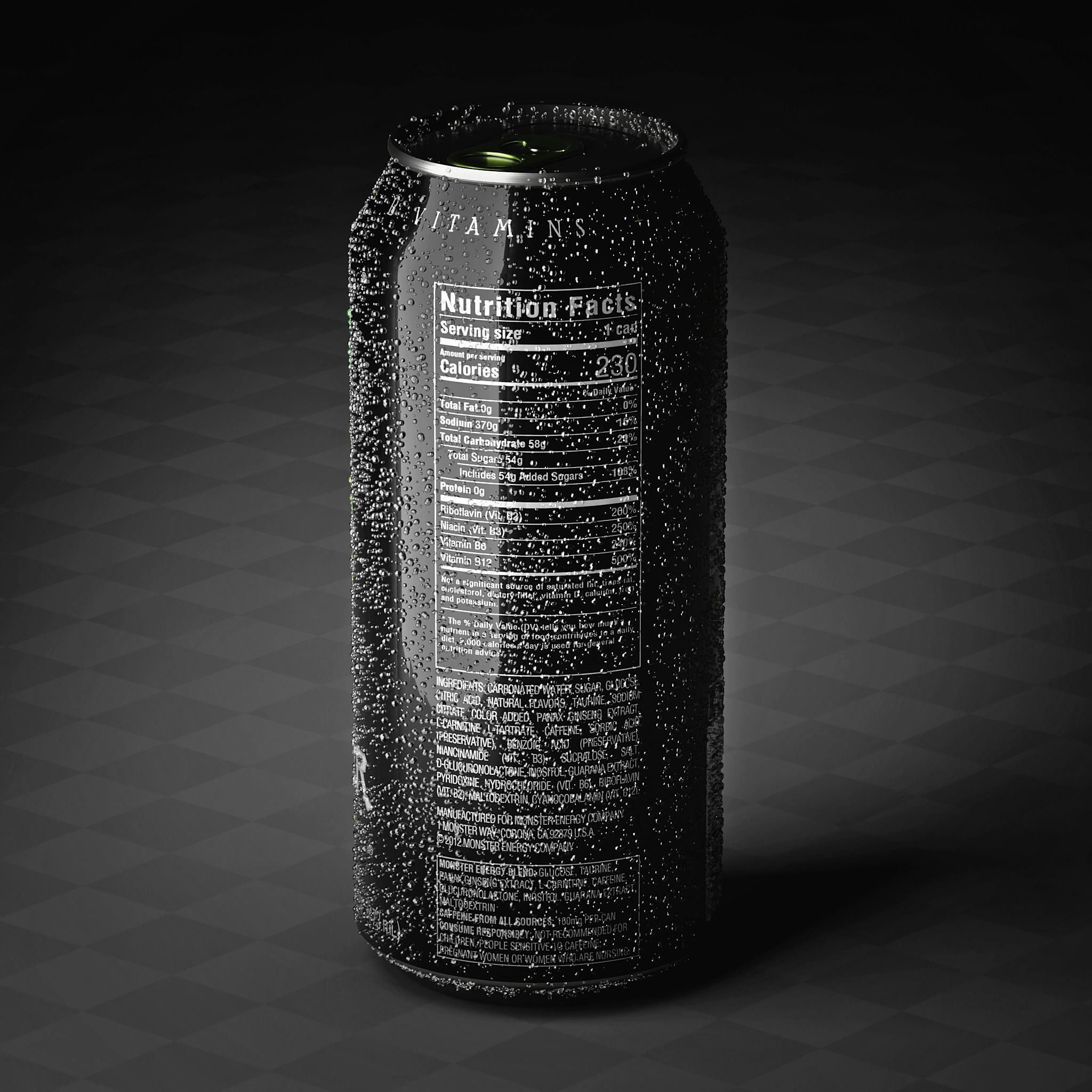 Monster Energy Drink Can 3D model | CGTrader