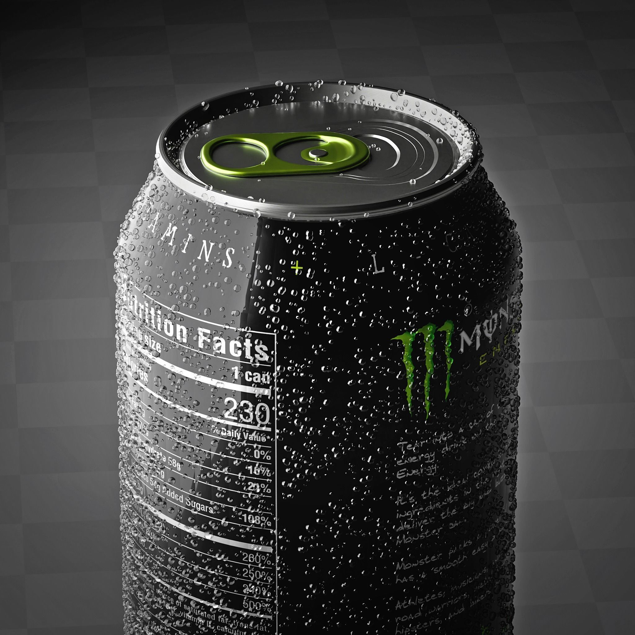Monster Energy Drink Can 3D model | CGTrader