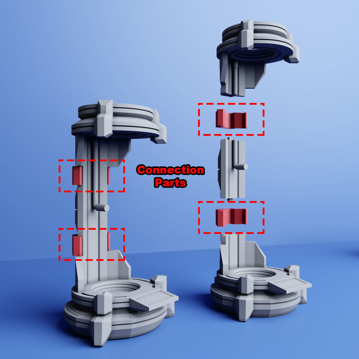 Connection Parts for the lab free 3D model 3D printable | CGTrader