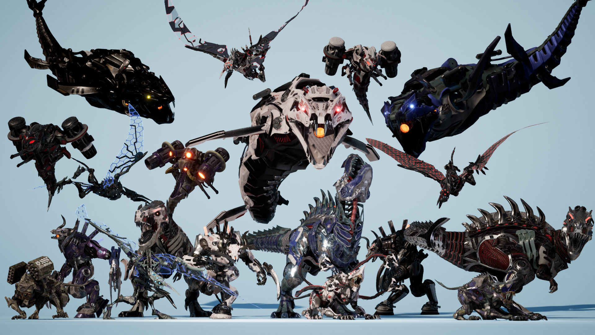 3D Model Collection Sci-fi Beast Pack VR / AR / low-poly | CGTrader