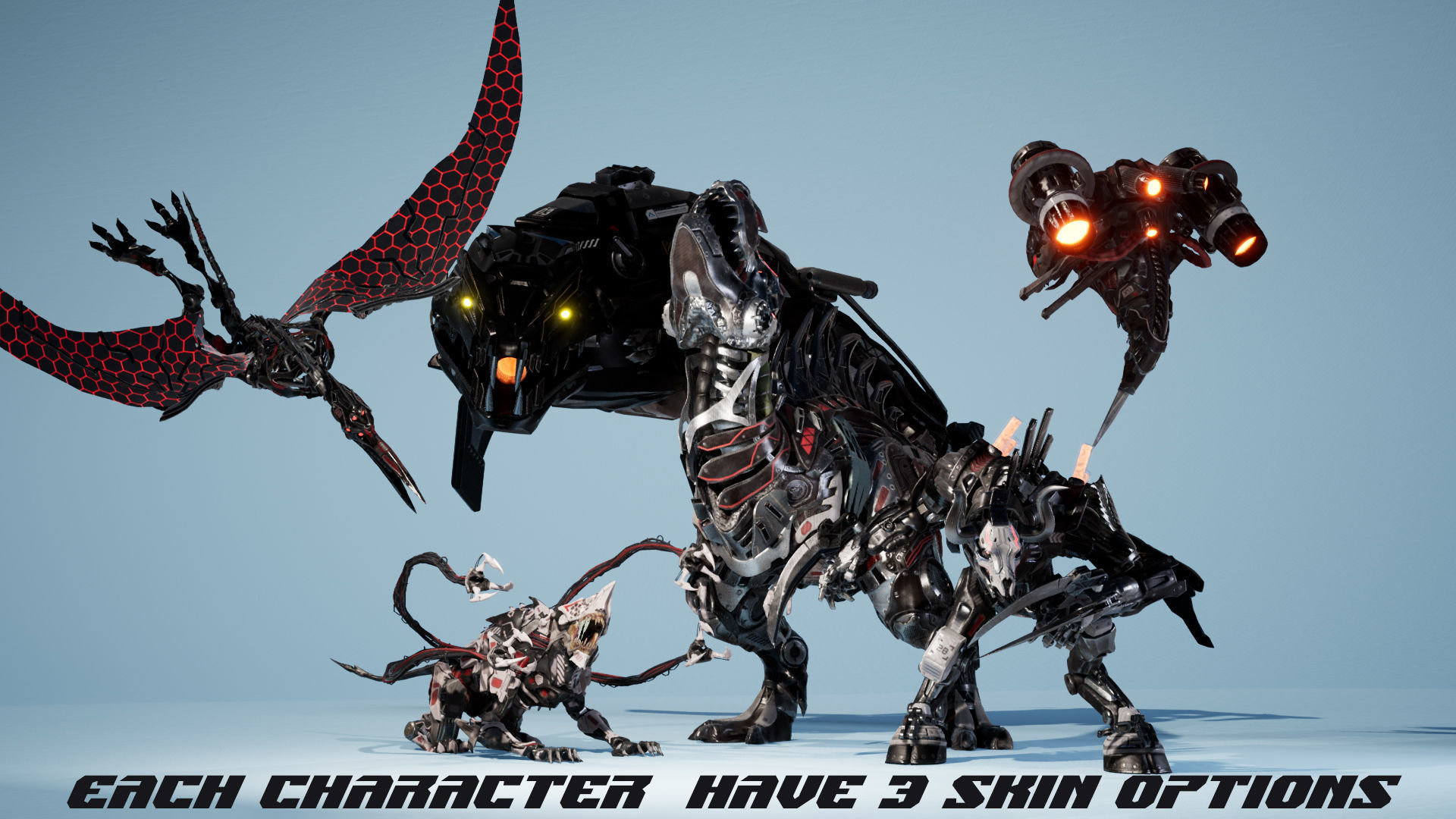 3D Model Collection Sci-fi Beast Pack VR / AR / low-poly | CGTrader