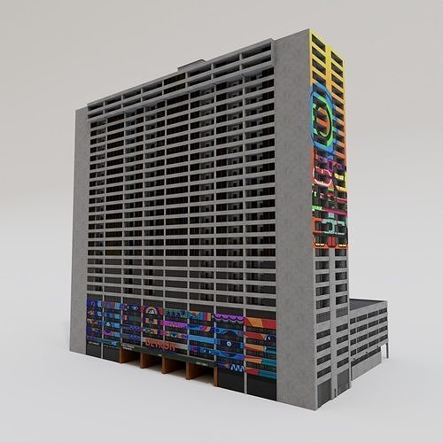 Detroit City Modern Apartment Building 3D model | CGTrader