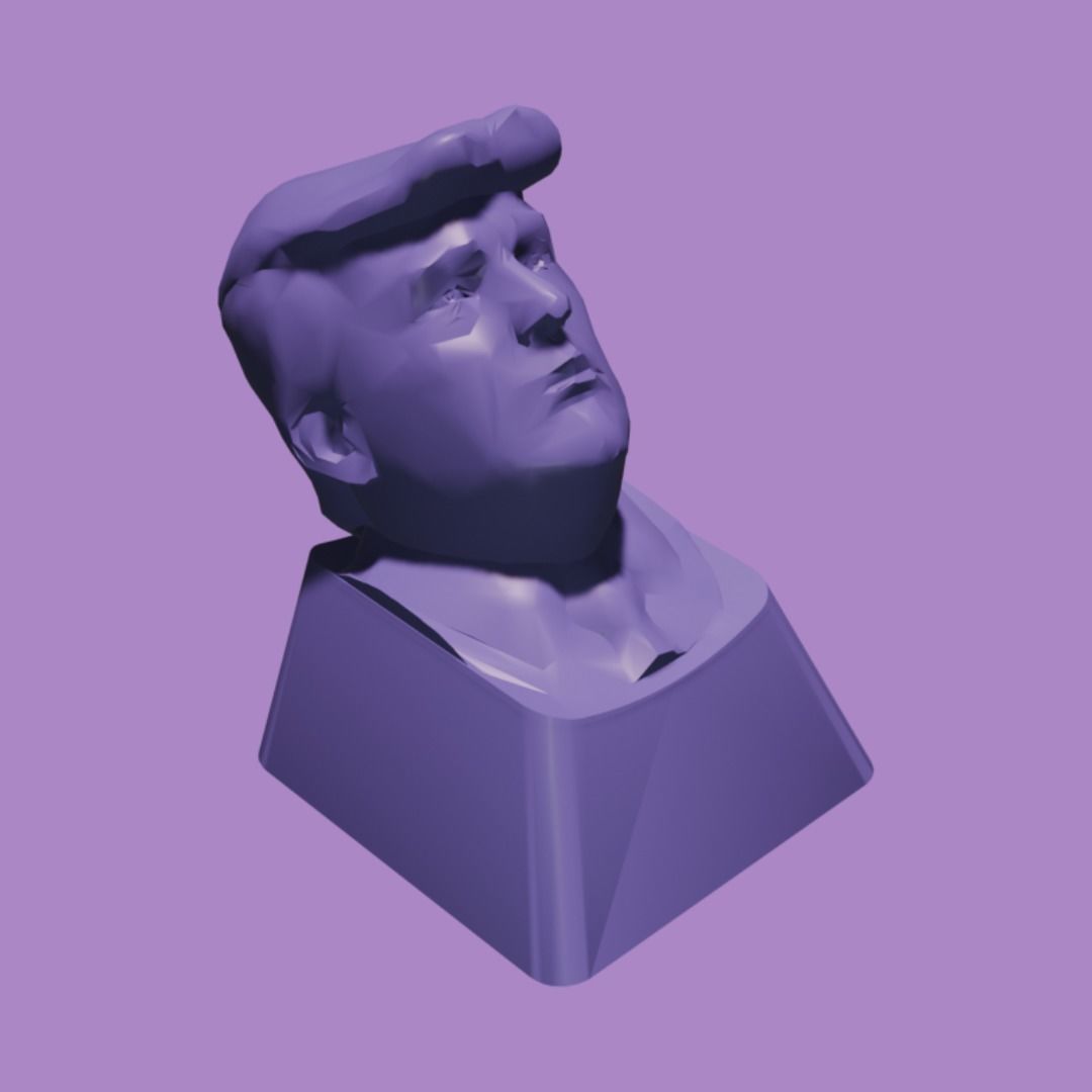 DONALD TRUMP KEYCAP 3D model 3D printable | CGTrader