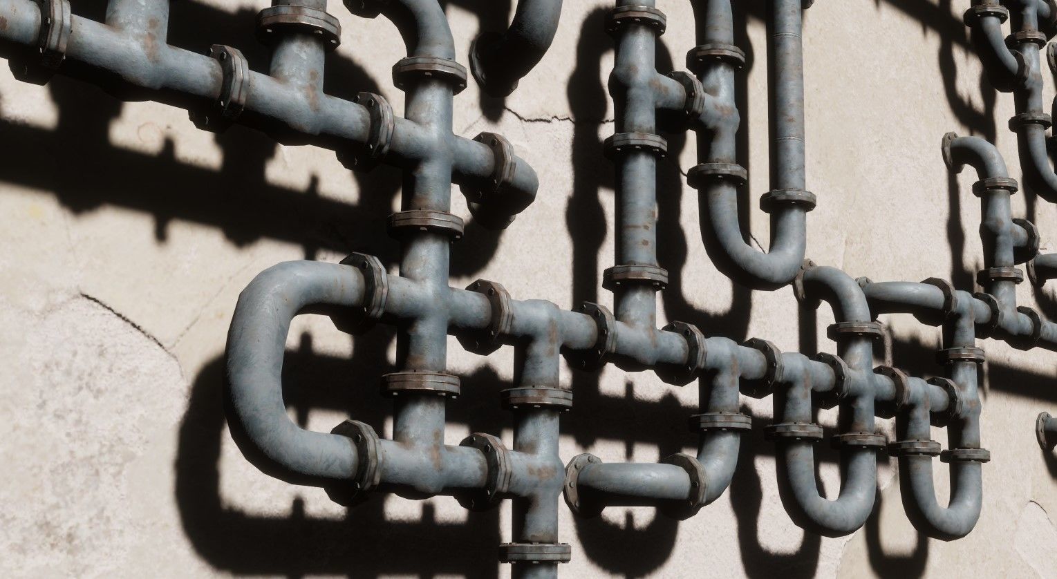 3D model Procedural Pipe Network Generator - 4K PBR VR / AR / low-poly | CGTrader